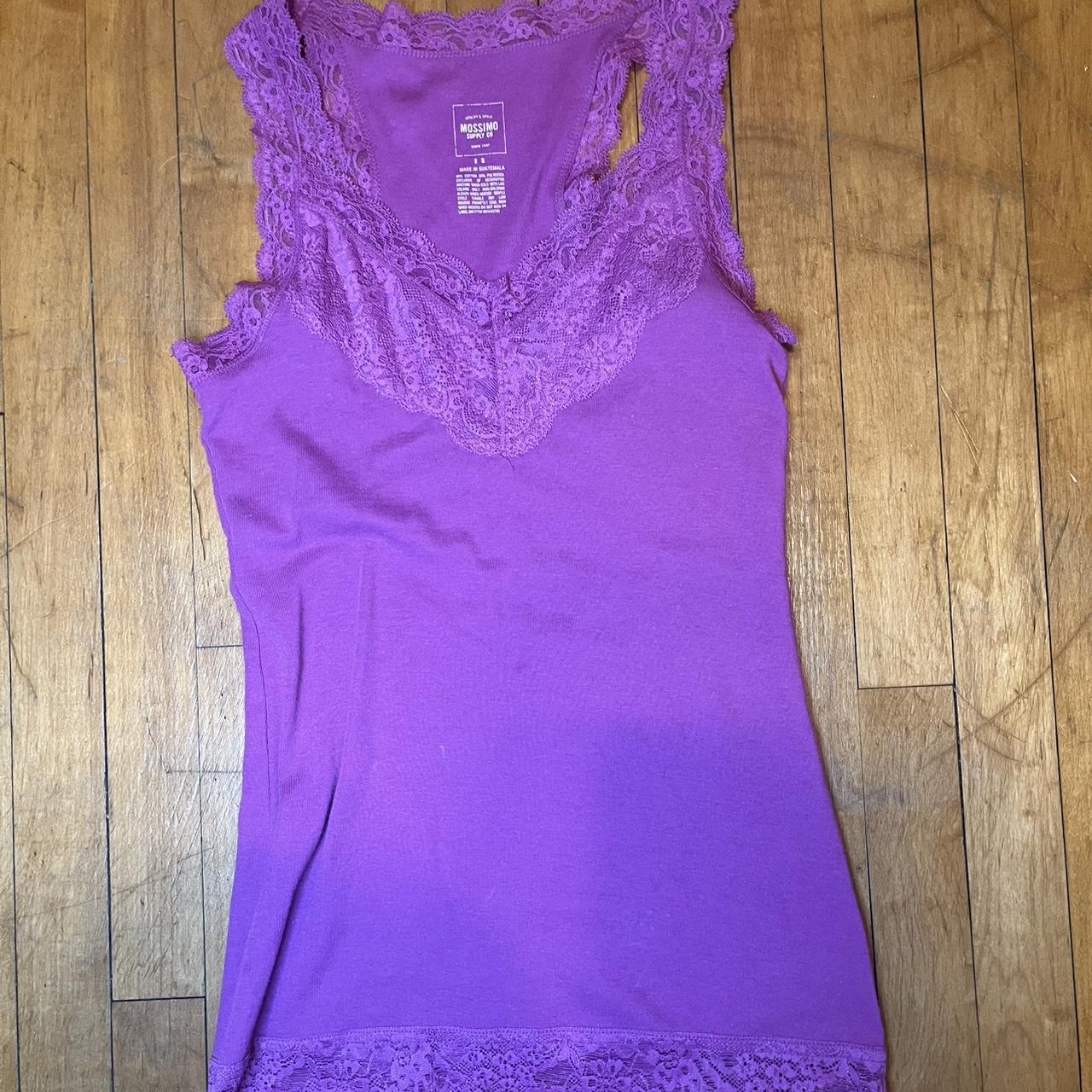 y2k purple lace mossimo tank top! no flaws and... | Depop