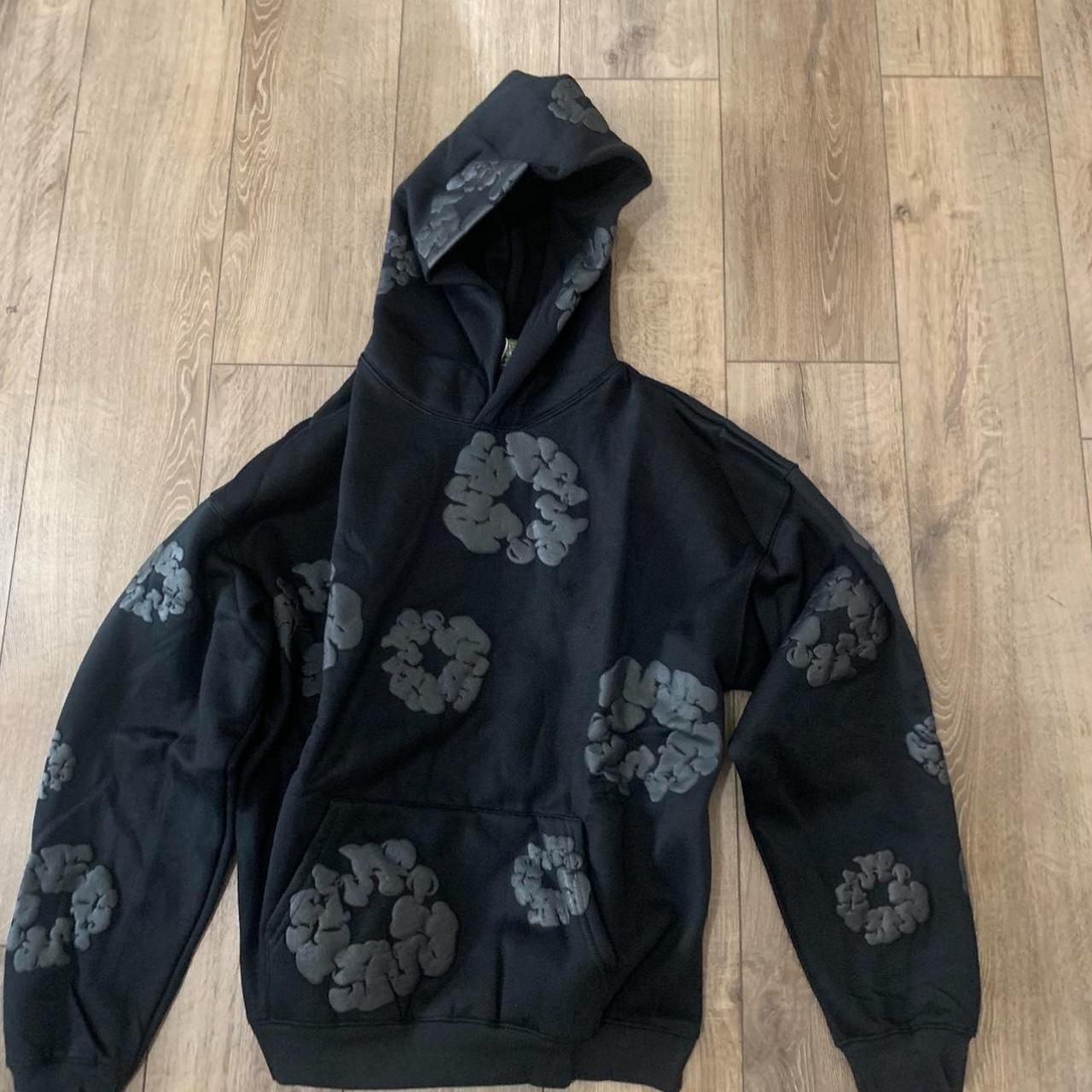 All black denim tears hoodie | Depop