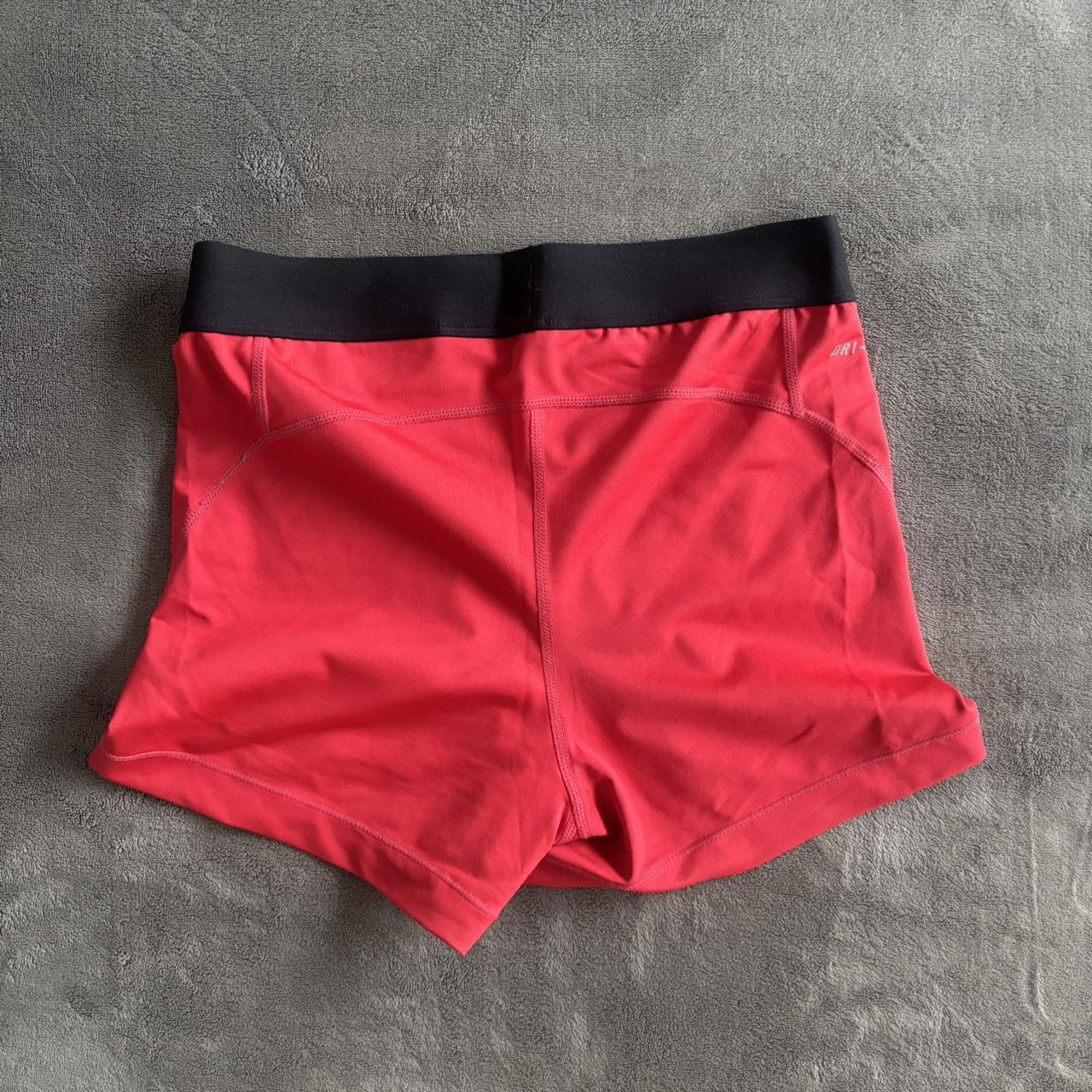 Red Nike Pro shorts Show size M but would be a 6-8... | Depop