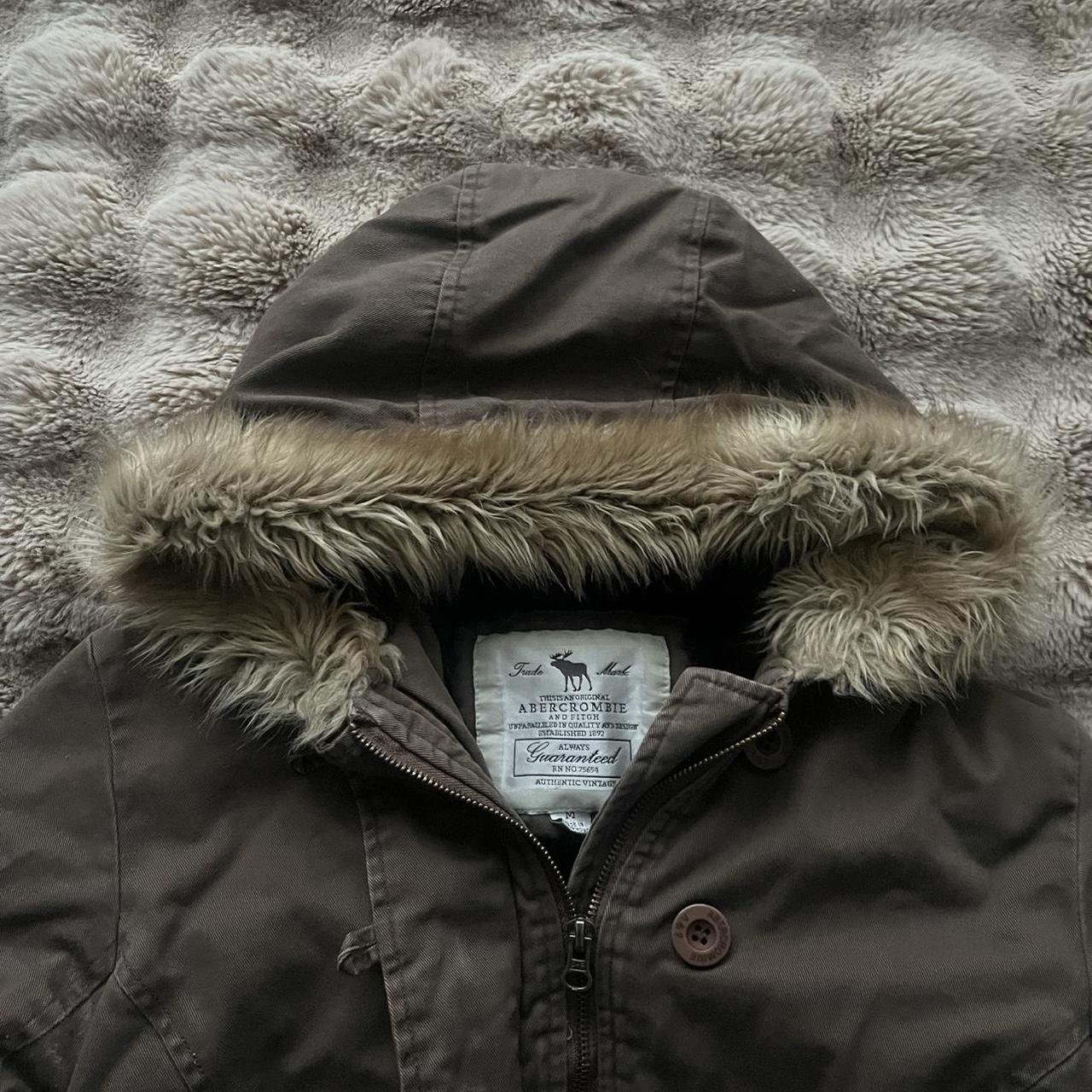 Vintage abercrombie and fitch faux fur jacket... | Depop