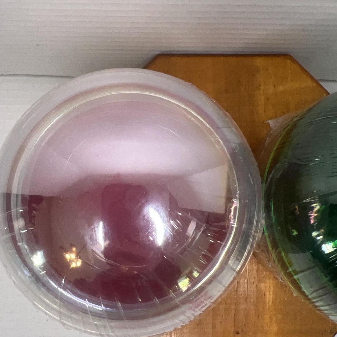 The "Wicked Target Bubbles Glass Decor Pink And... | Depop
