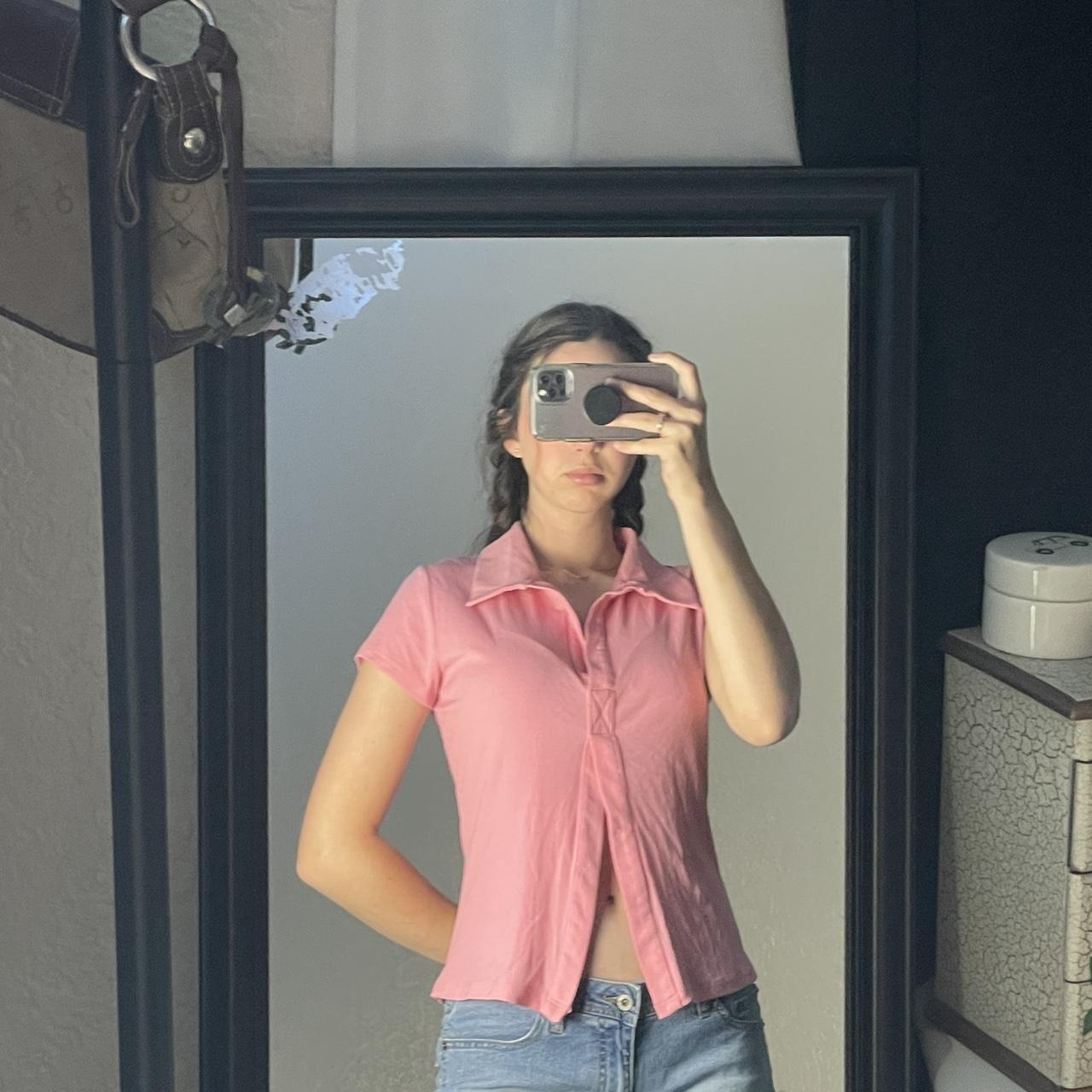 Body Central Women's Pink Shirt | Depop