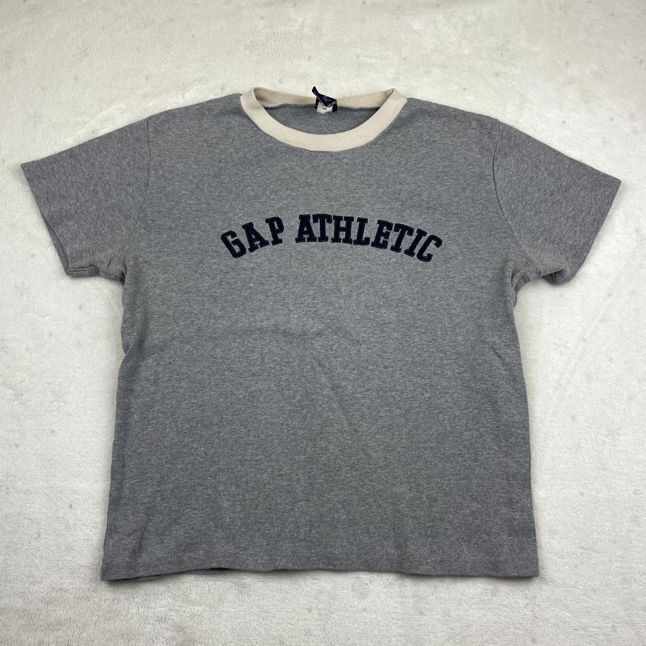 vintage gap tee grey tee with "gap athletic"... - Depop