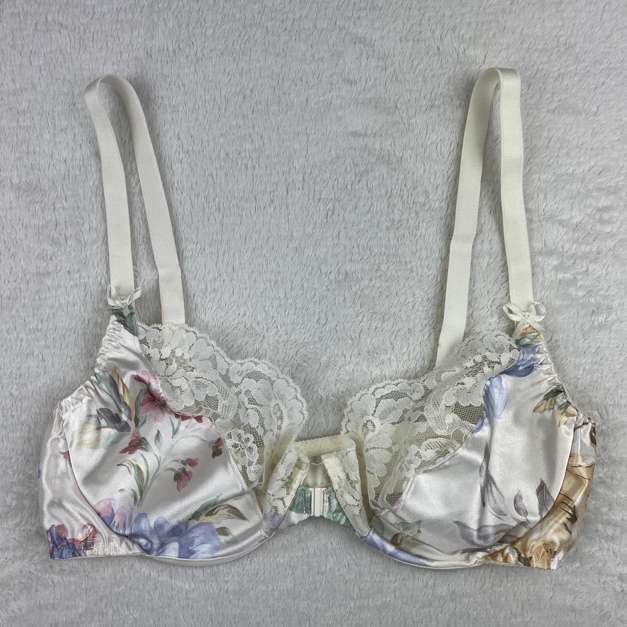 vintage floral bra gorgeous lil 80s/90s bra by... - Depop