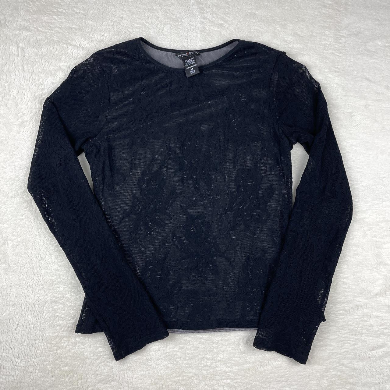 y2k lace top early 2000s black lace top. bodice is... - Depop