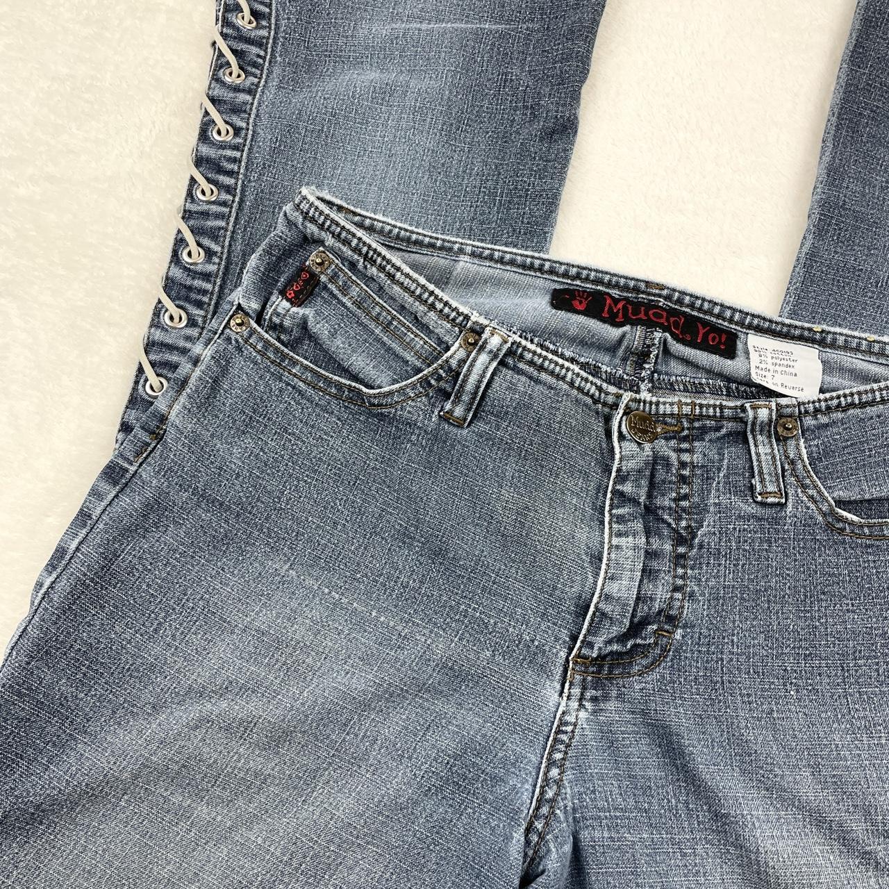 Y2k Mudd Lace Up Flare Jeans Has Some Staining Depop