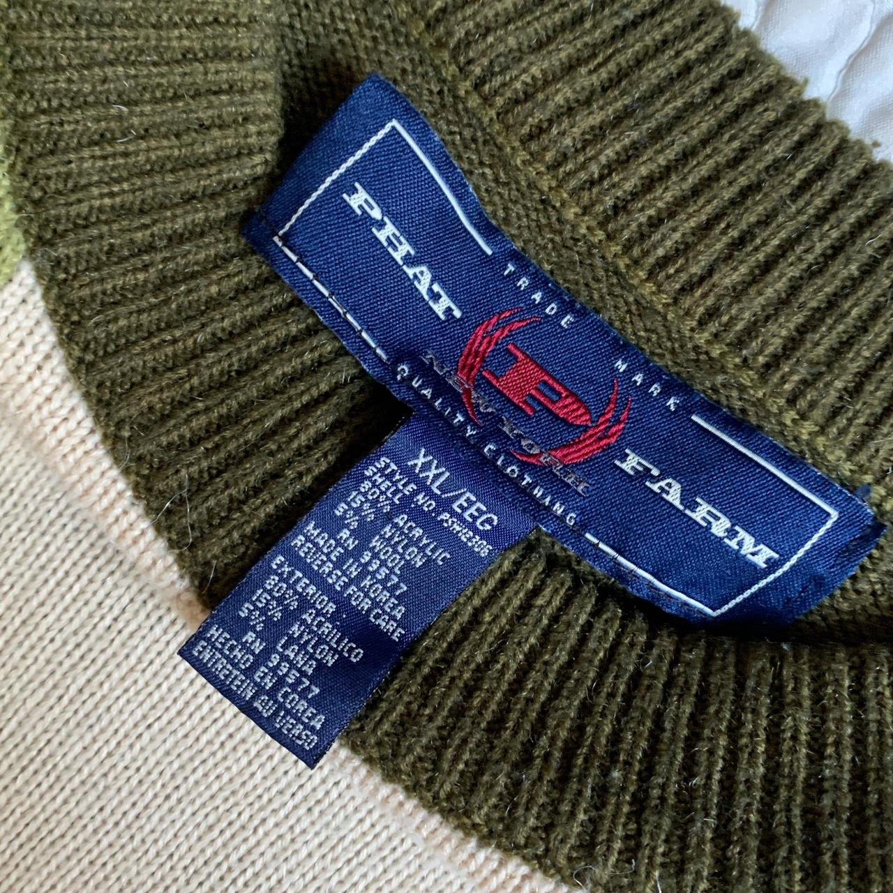 Y2K Phat Pharm green and khaki embroidered sweater ... | Depop