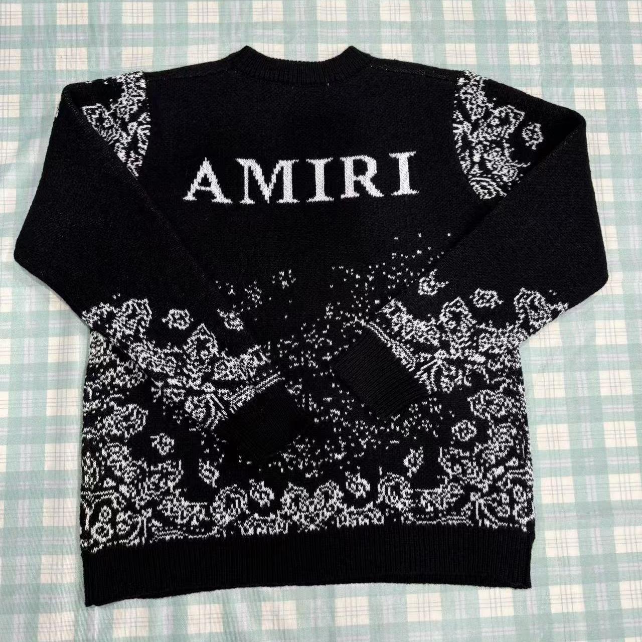 Black and white Amiri sweater #luxuryknitwear | Depop