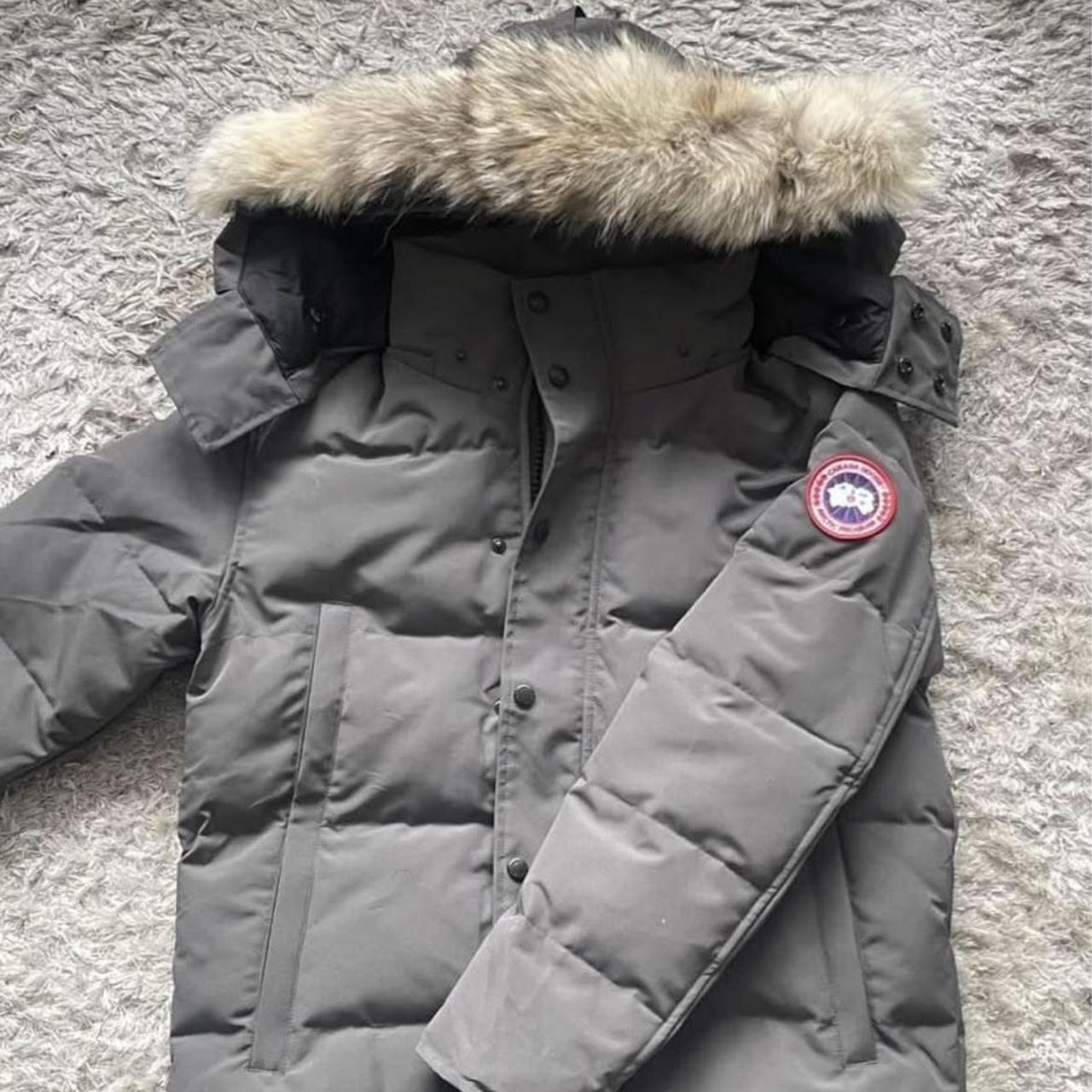 Canada goose Wyndham parka grey medium Large Unworn... - Depop