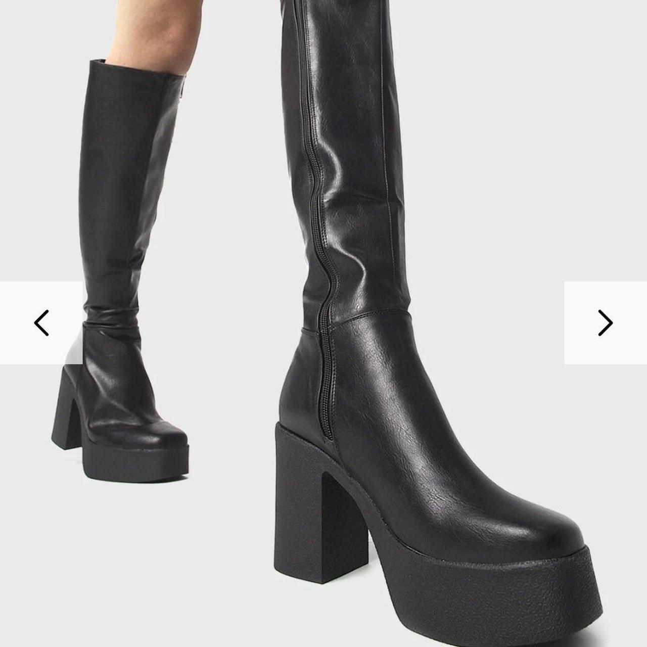 Lamoda slick nicks knee high boots Standard fit - Depop