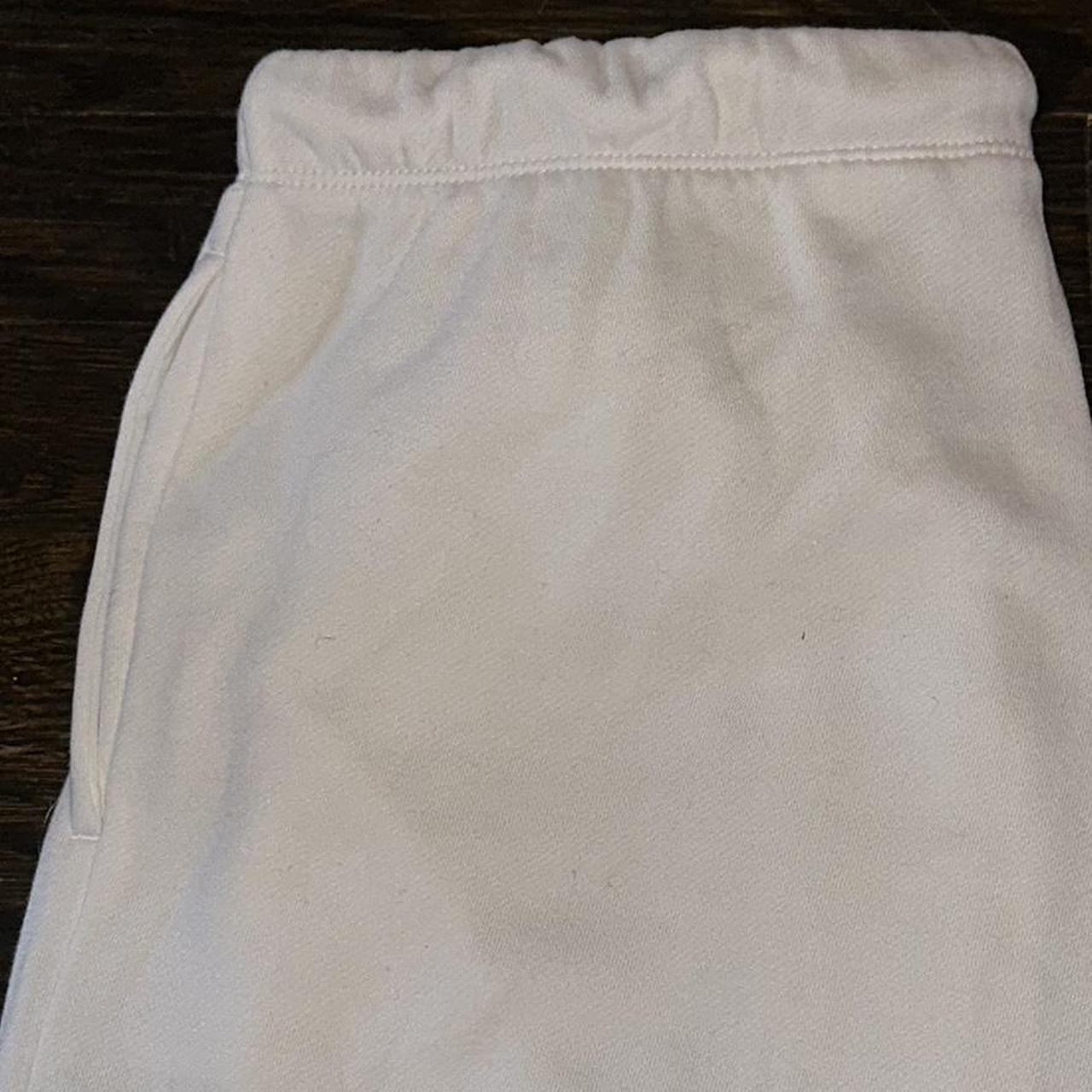 white wide leg H&M sweats size M never worn! - Depop