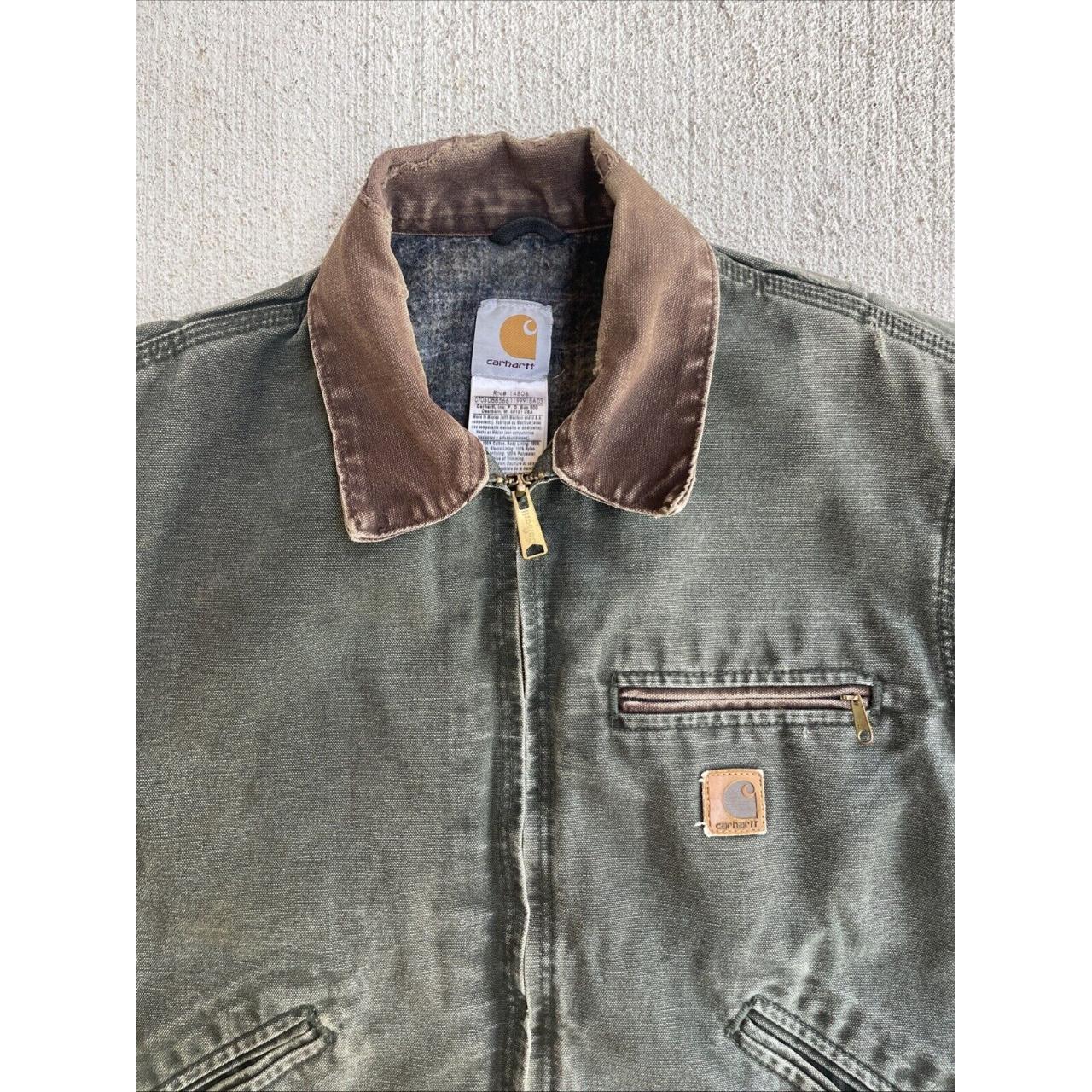 RARE Carhartt Detroit Jacket J97 Moss Green Blanket... - Depop