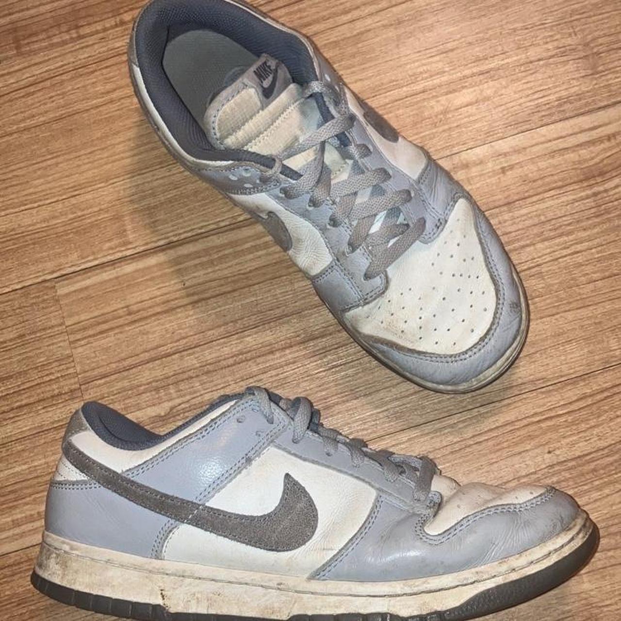 Grey and White Nike Dunks US SIZE 9 Pretty creased... | Depop
