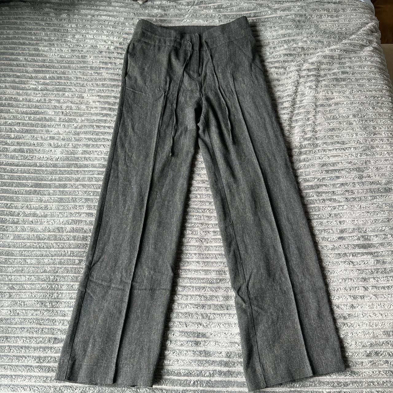 Grey linen pants - Depop