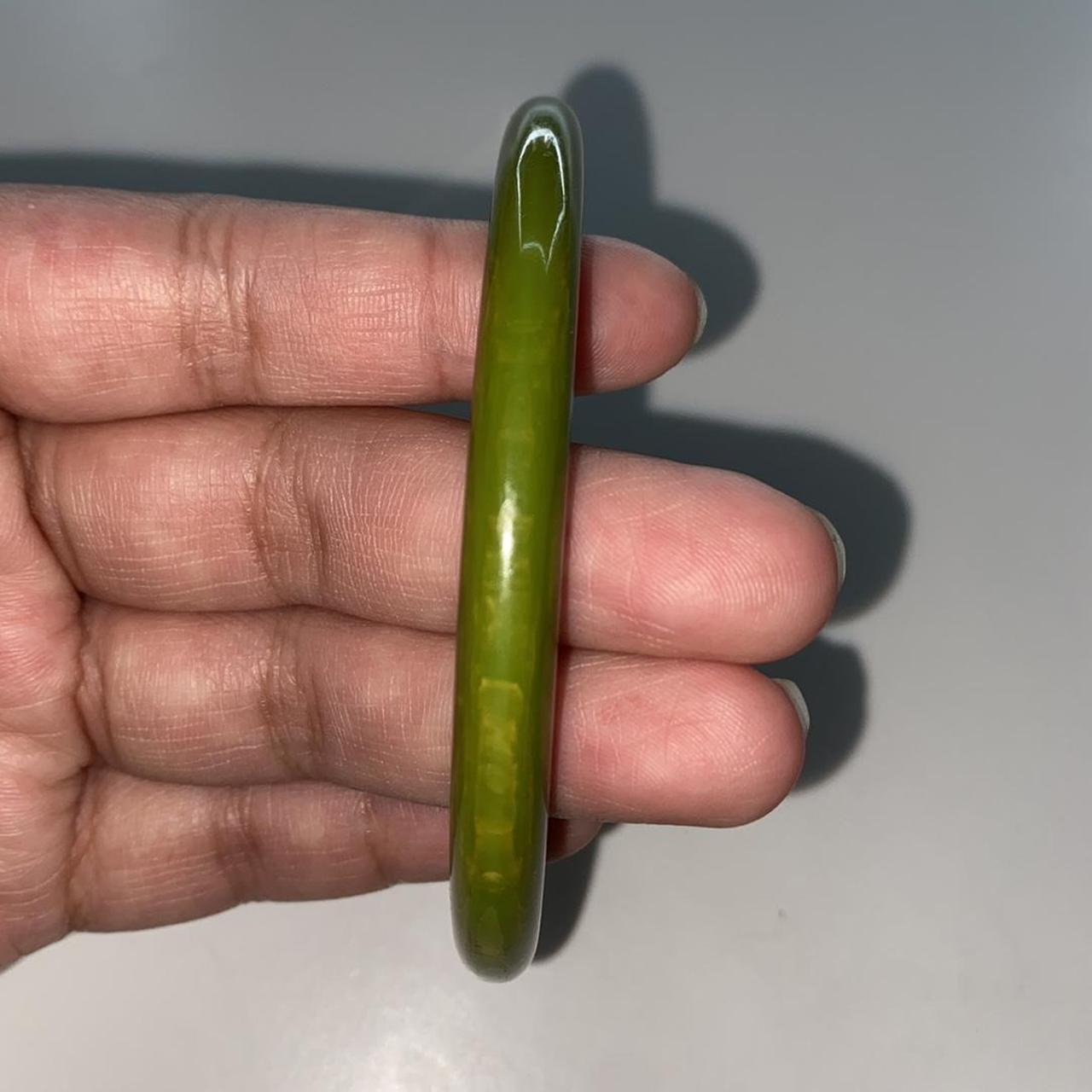 Green jade look-alike bangle *NOT REAL JADE* Size... | Depop
