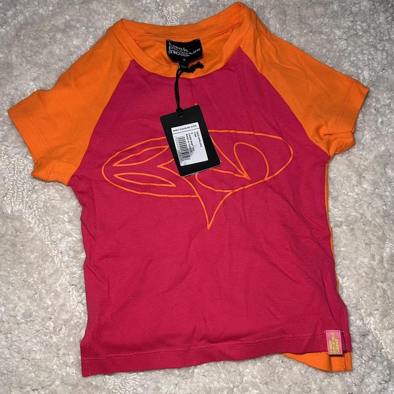 basic pleasure mode ringer tee. fitted baby tee... - Depop