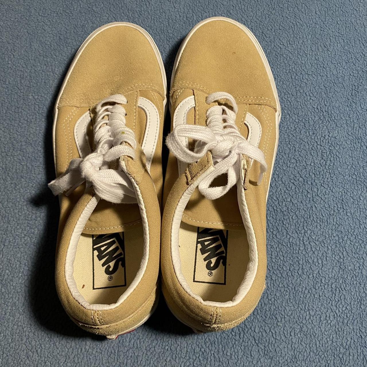 Vans Yellow Old Skool Shoes - Sized mens 8 and... - Depop