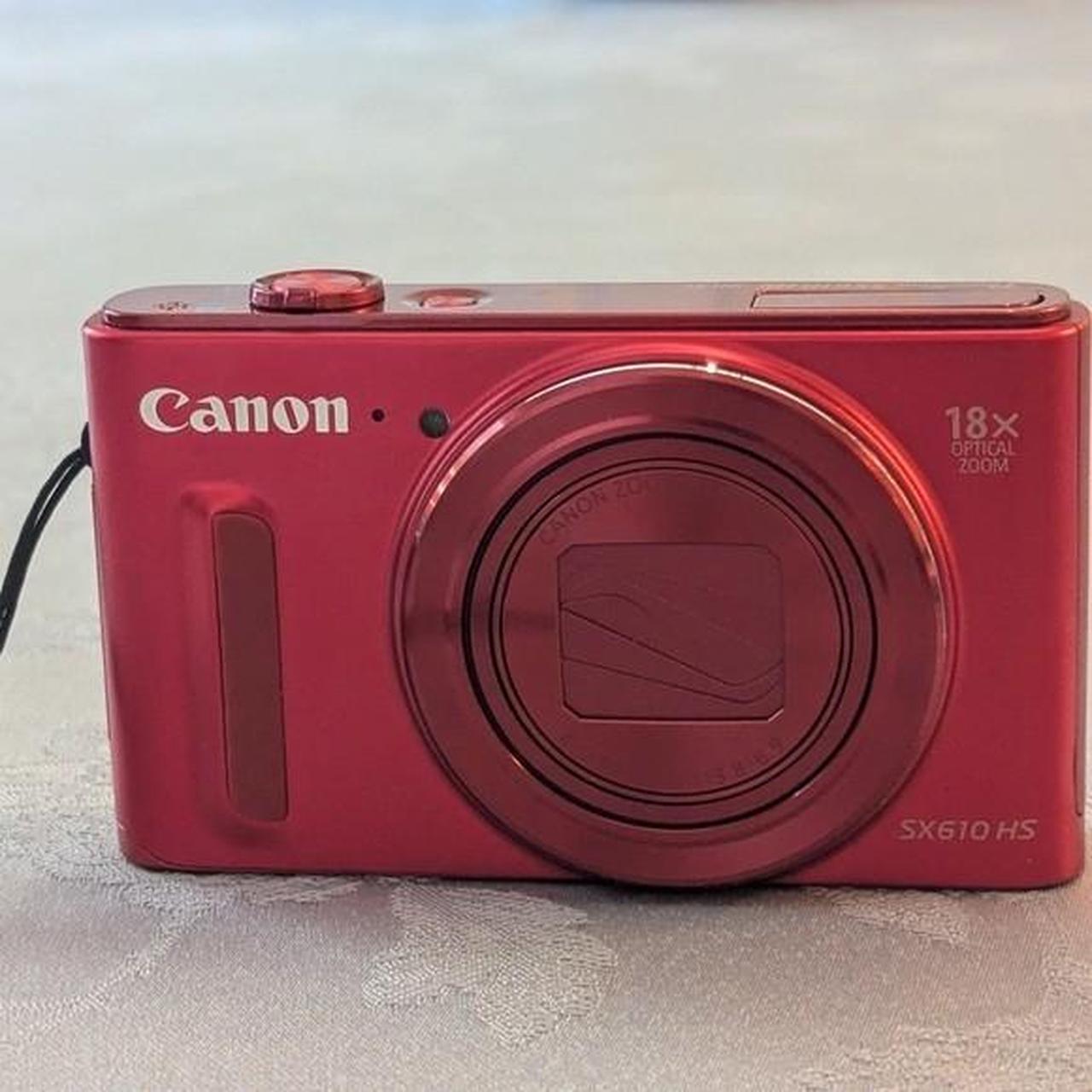 Red Canon PowerShot SX610 HS Red digital... - Depop