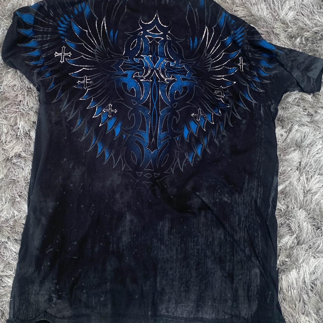 Y2K Affliction Type Style Tee XXL 2000s 2k... - Depop