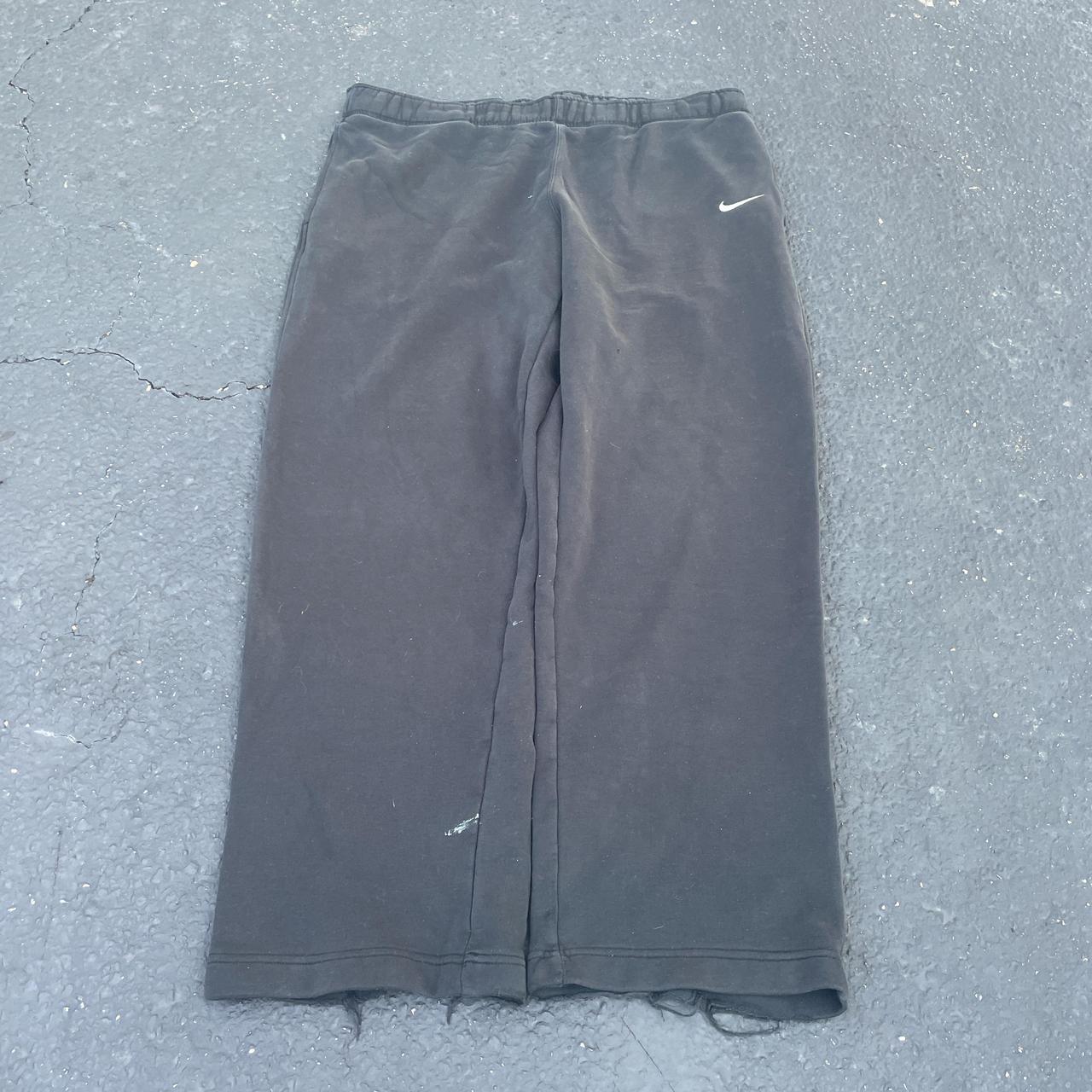 Black Nike silver tag uncuffed sweatpants | Depop