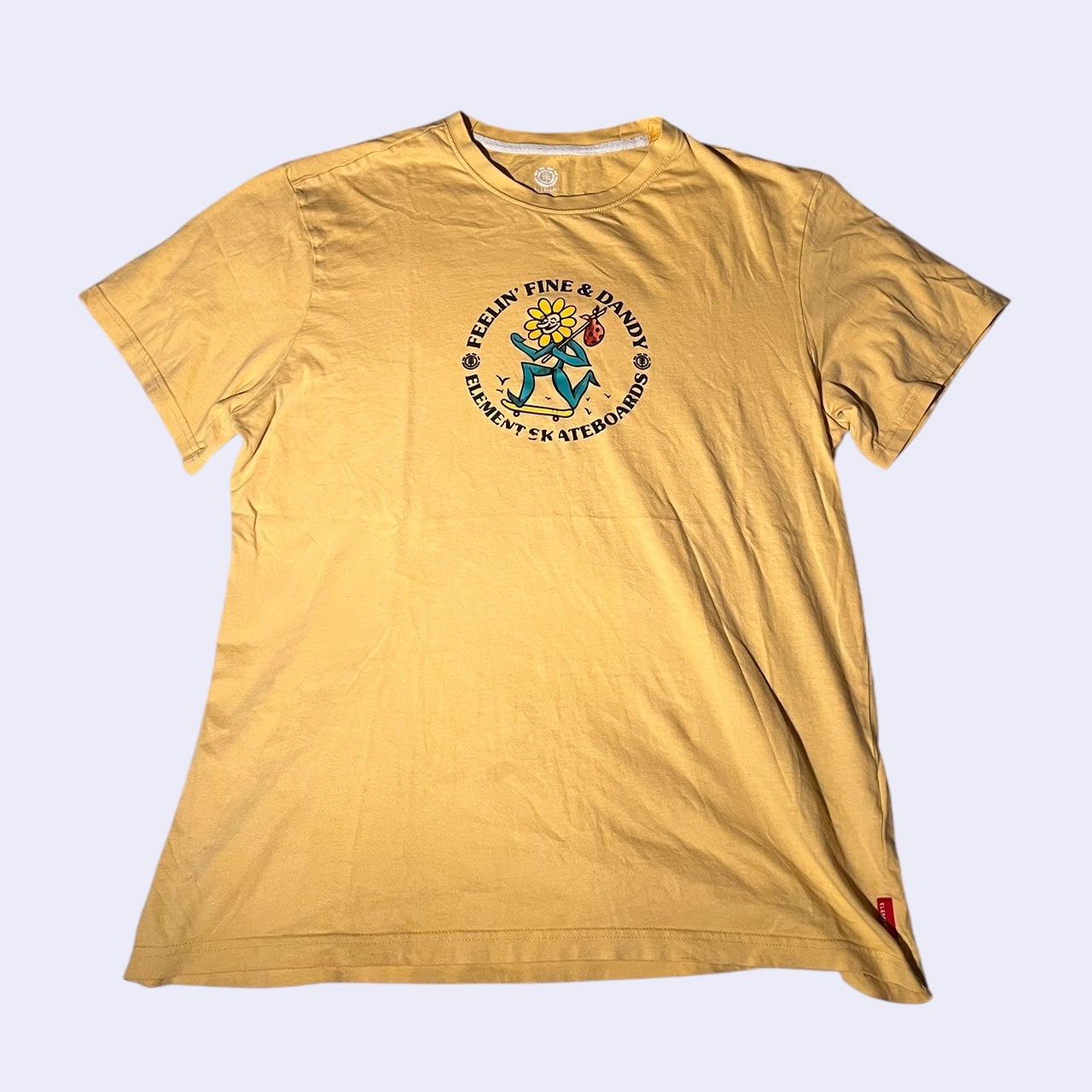 Yellow Element skateboarding shirt with a relaxed... | Depop