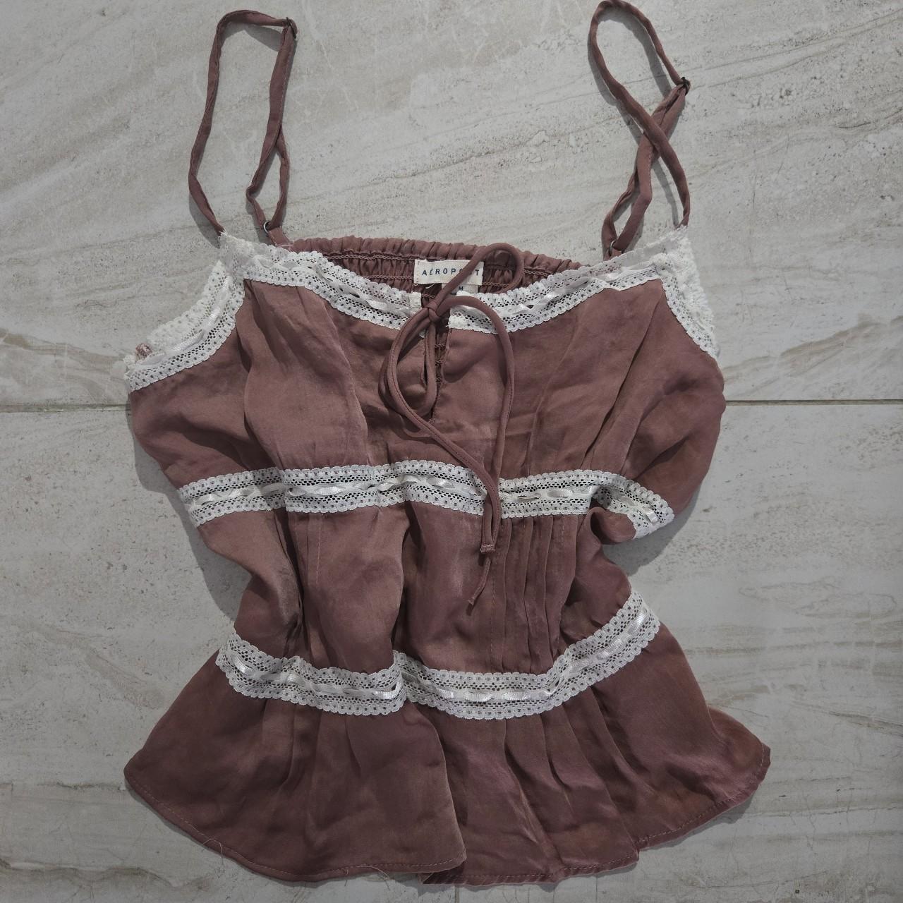 Super cute cami top with lace detailing Size... | Depop