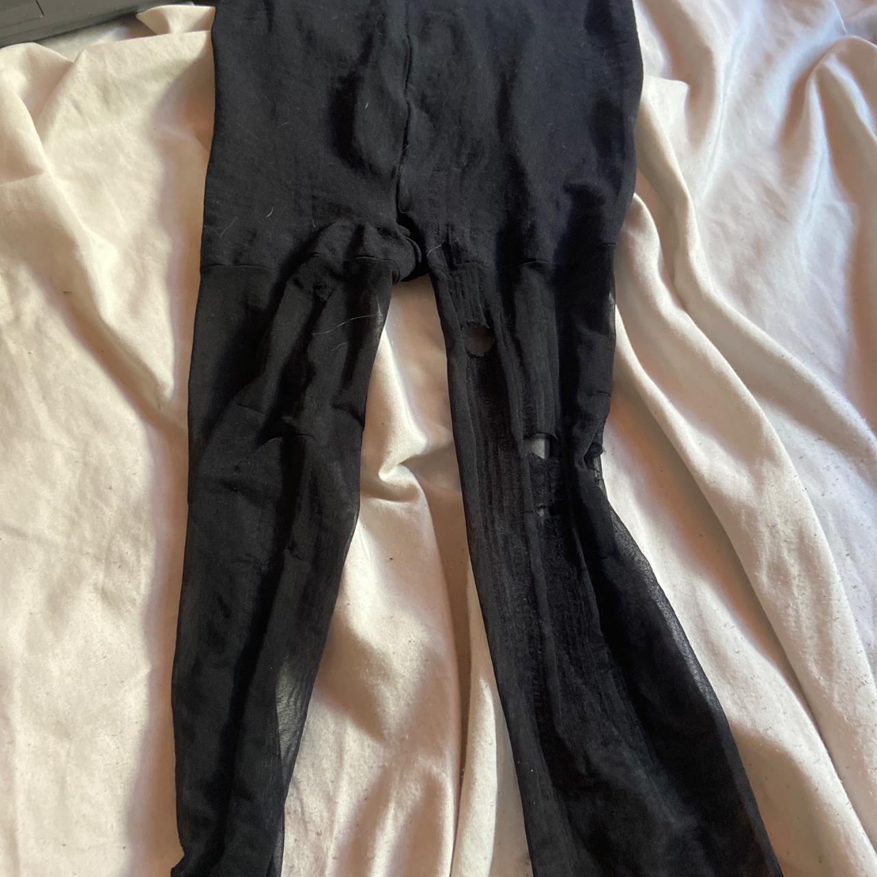 Ripped tights. Ripped myself - Depop