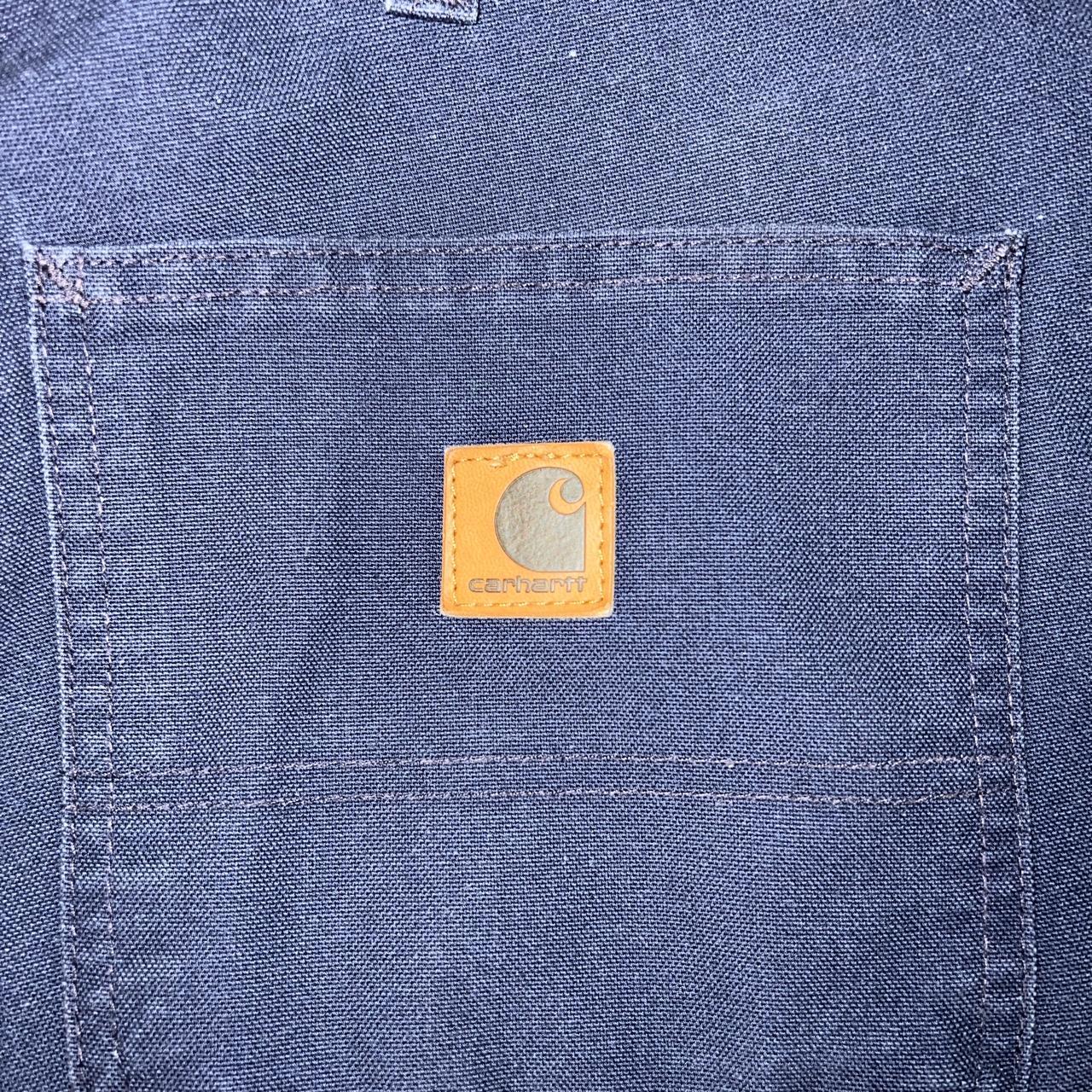 Carhartt navy blue work pants. 34 x 32. - Depop