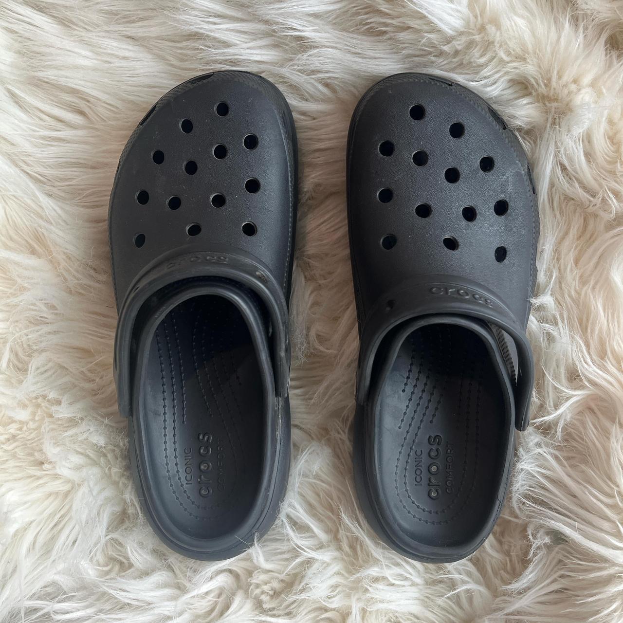 Black crocs classic clog with platform. Excellent... | Depop