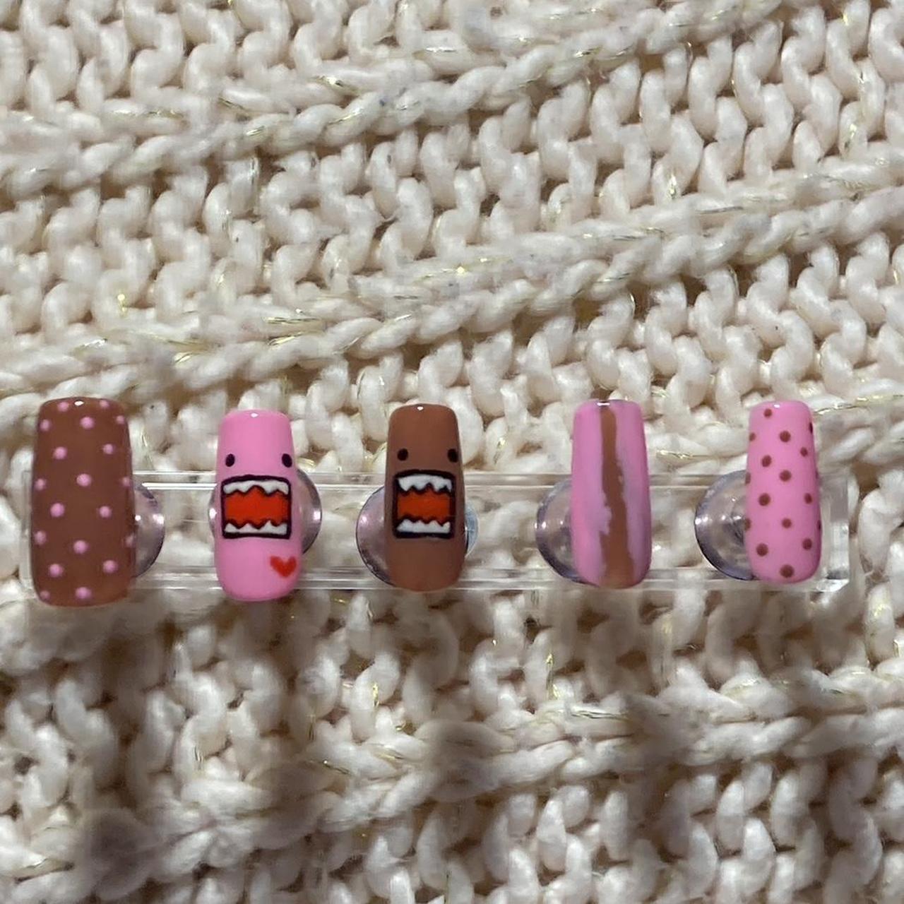 Domo Kun Press On Nails! Size: Medium Includes:... - Depop