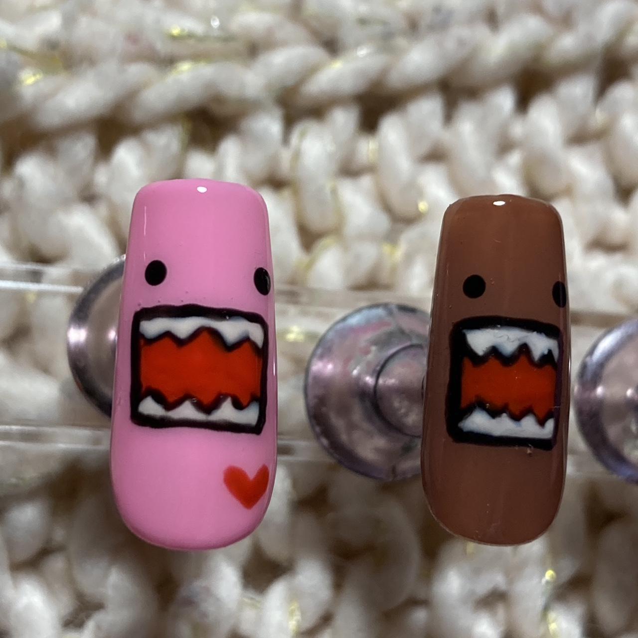 Domo Kun Press On Nails! Size: Medium Includes:... | Depop