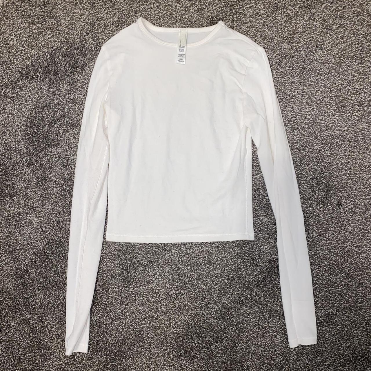 White/cream color skims long sleeve crop top apart... - Depop