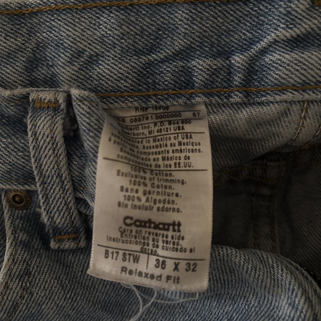 Carhartt Light Blue Washed Jeans 36 x 32 | Depop