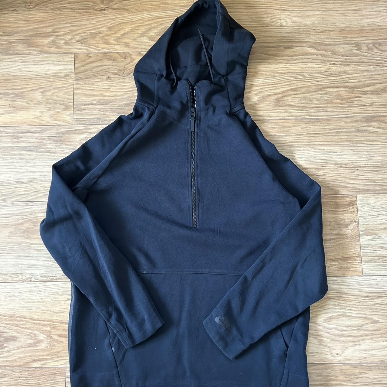 Nike Tech half zip in black with zip down the... - Depop