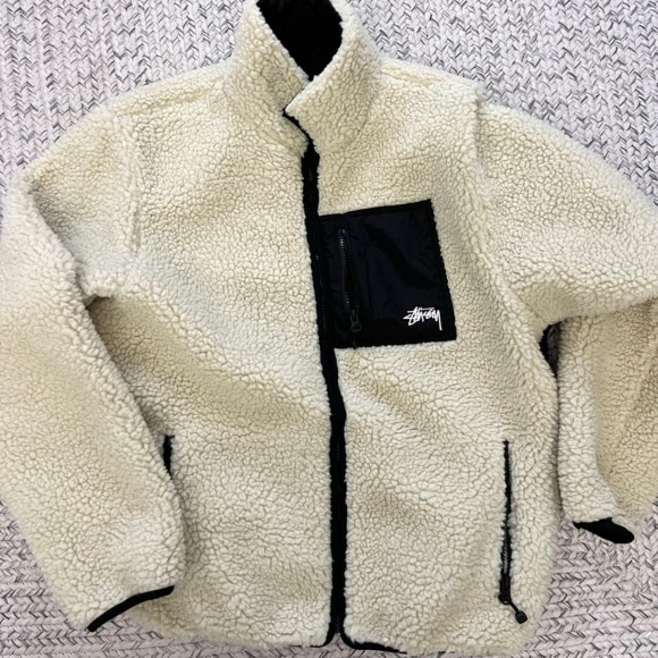 Stussy 8 Ball Reversible Sherpa Jacket Size Men’s Small - Depop