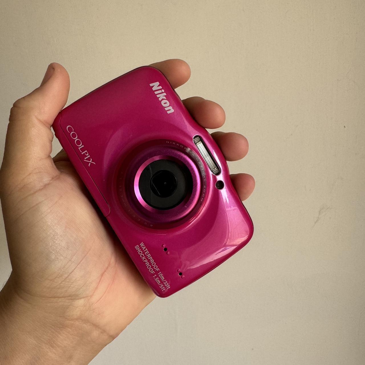 Pink Nikon Coolpix S32 Waterproof and shockproof!... - Depop