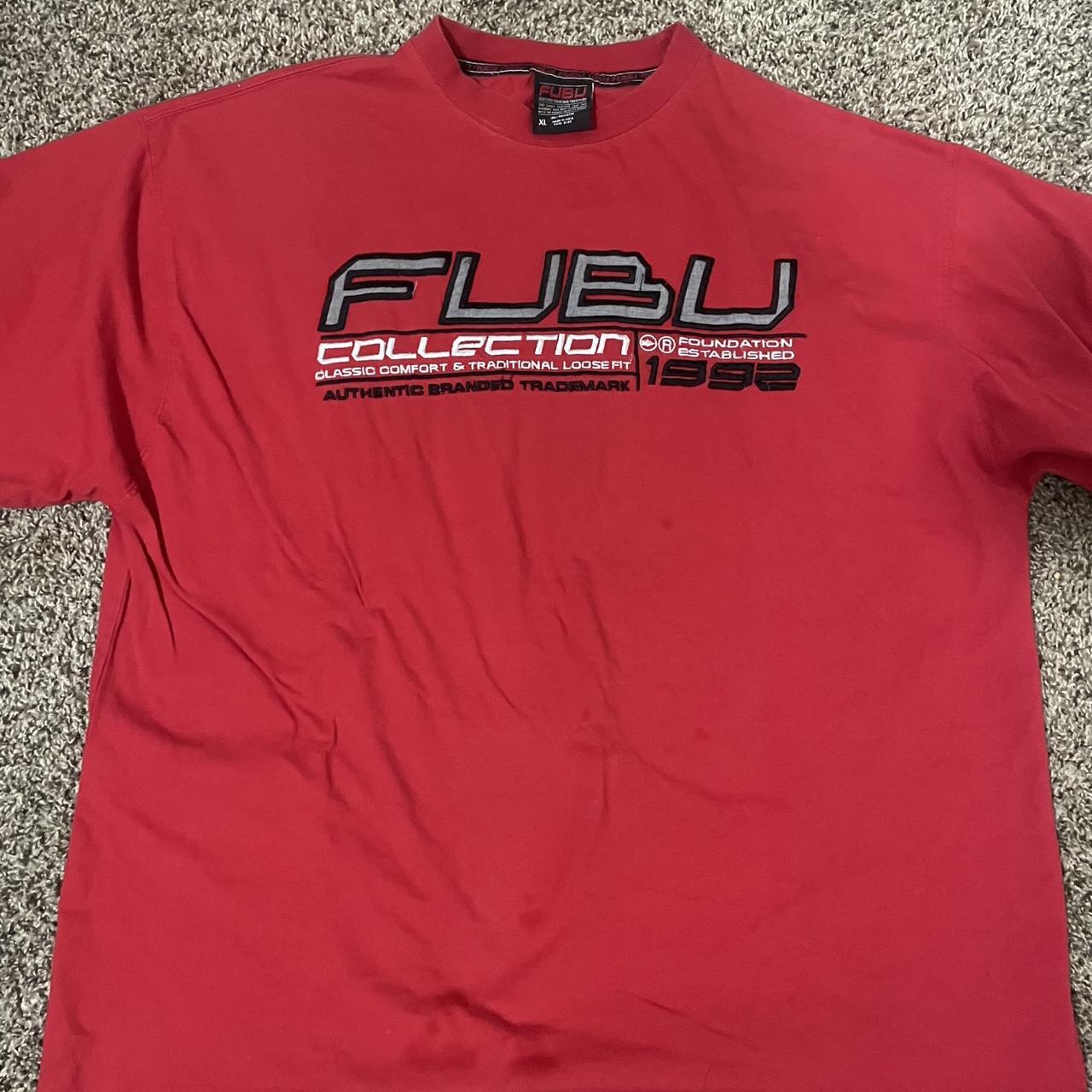 FUBU red shirt streetwear #90s Throw an offer | Depop