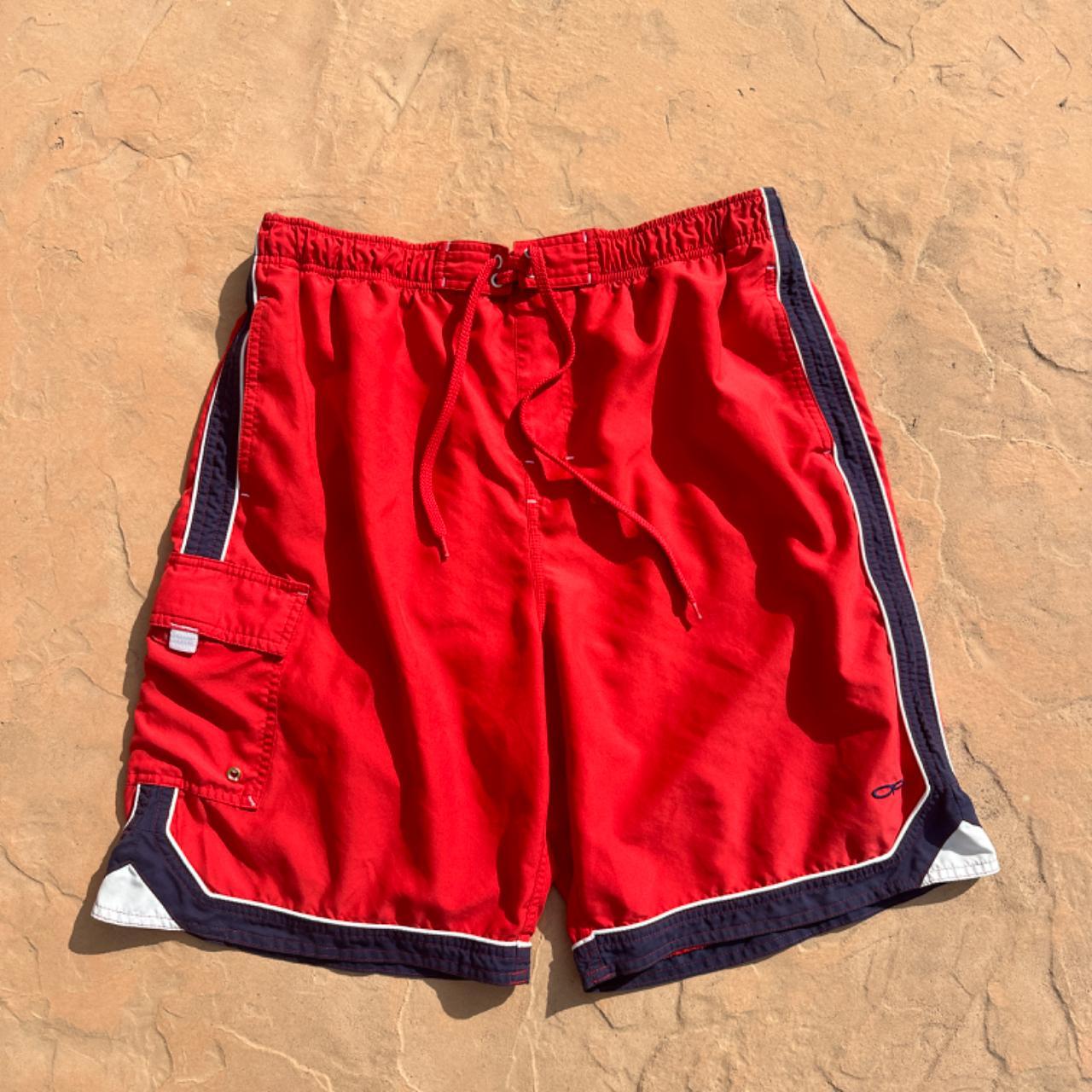 nice red Ocean Pacific swim trunks waist measures 34 - Depop