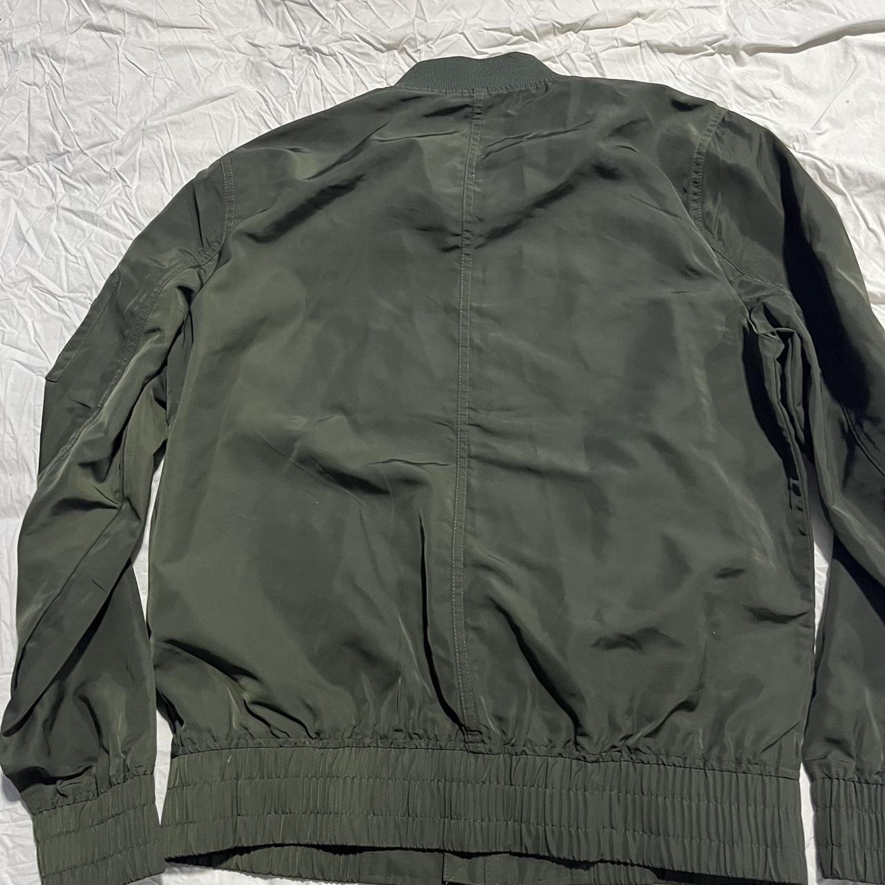Green Topman bomber jacket Size medium Excellent... - Depop