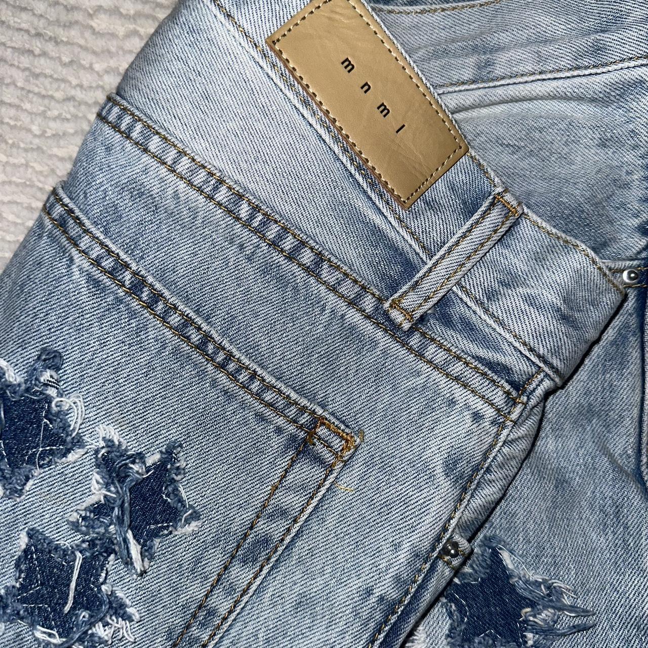 mnml denim with star pattern #rippedjeans #y2k - Depop