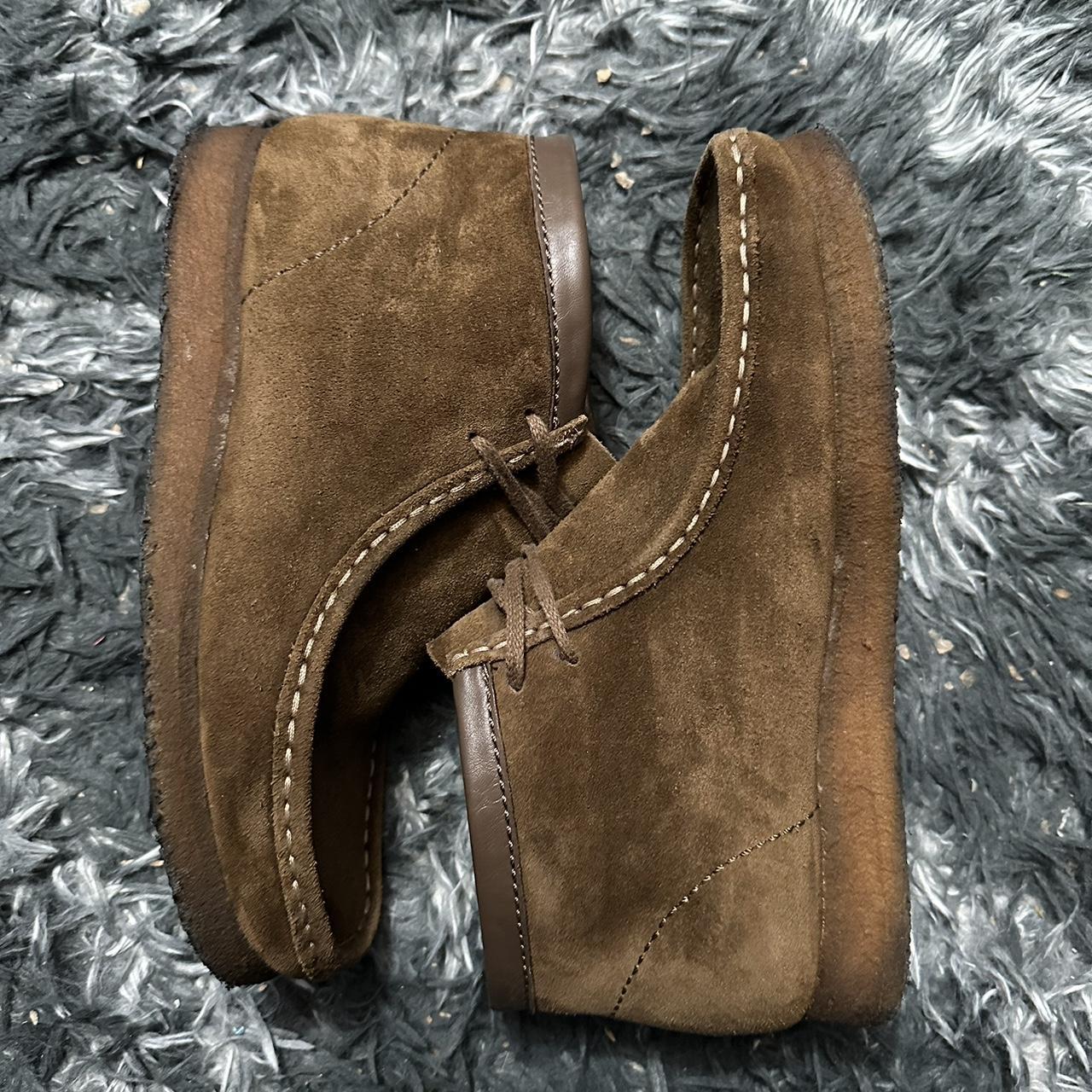 Brown suede Clarks Wallabee boot great condition... - Depop
