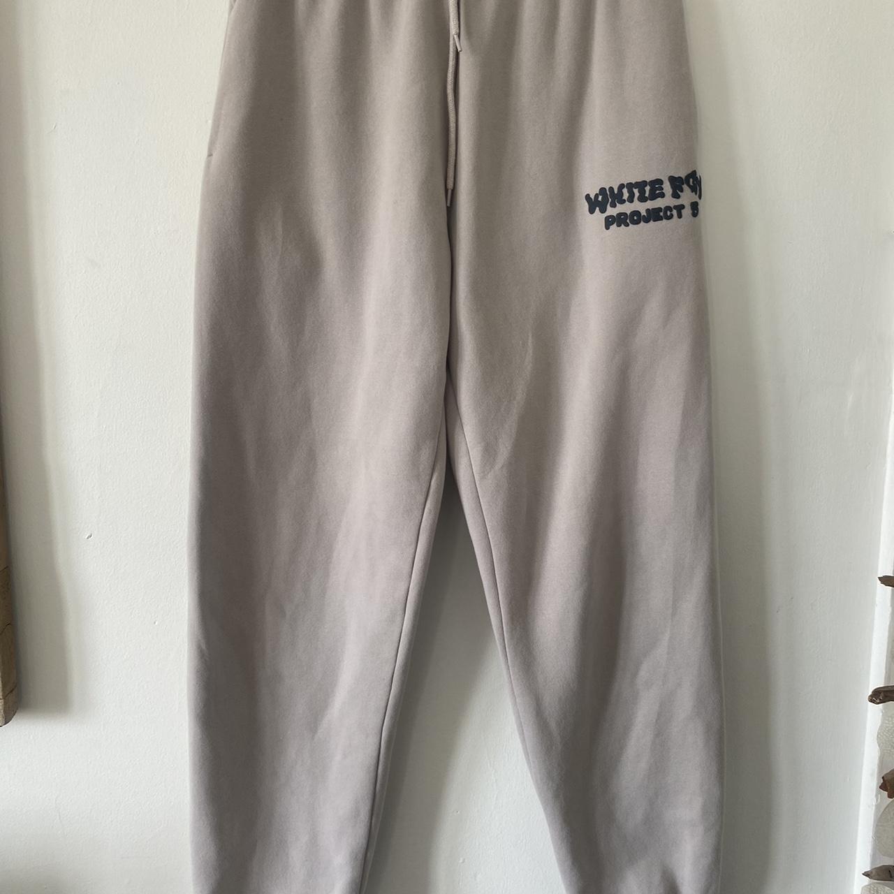 White Fix trackies Some wear at waistband see pic.... - Depop