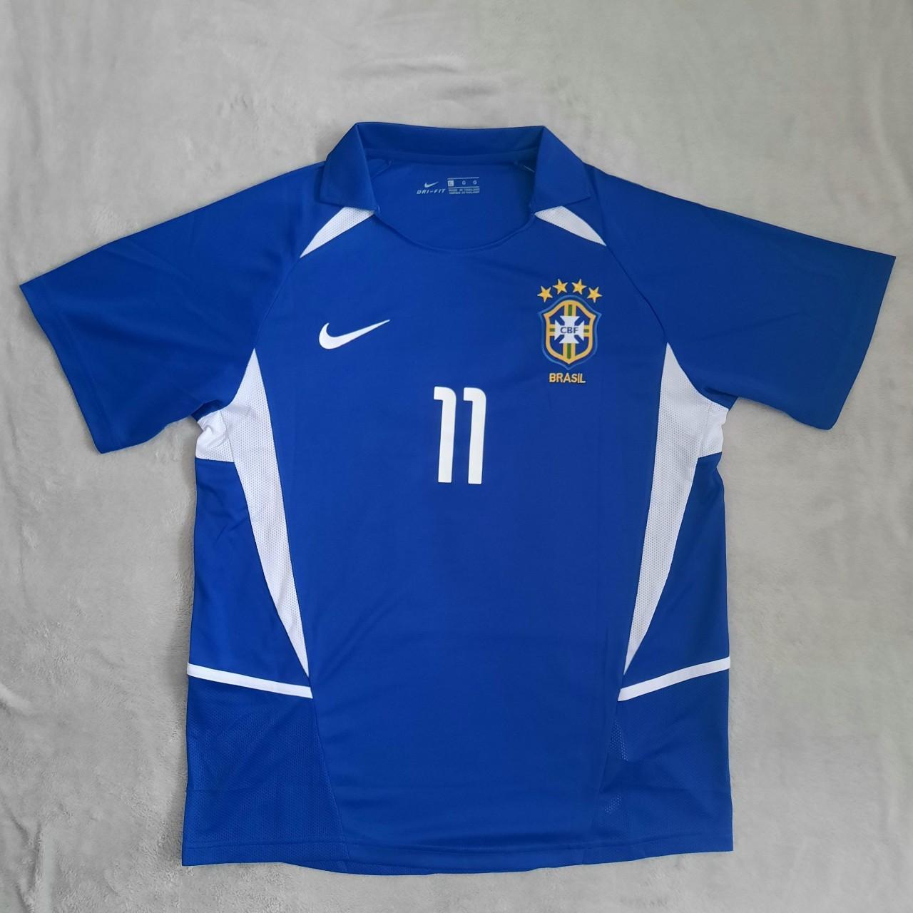 Brazil Away Kit Jersey Ronaldinho 11 Size L | Depop