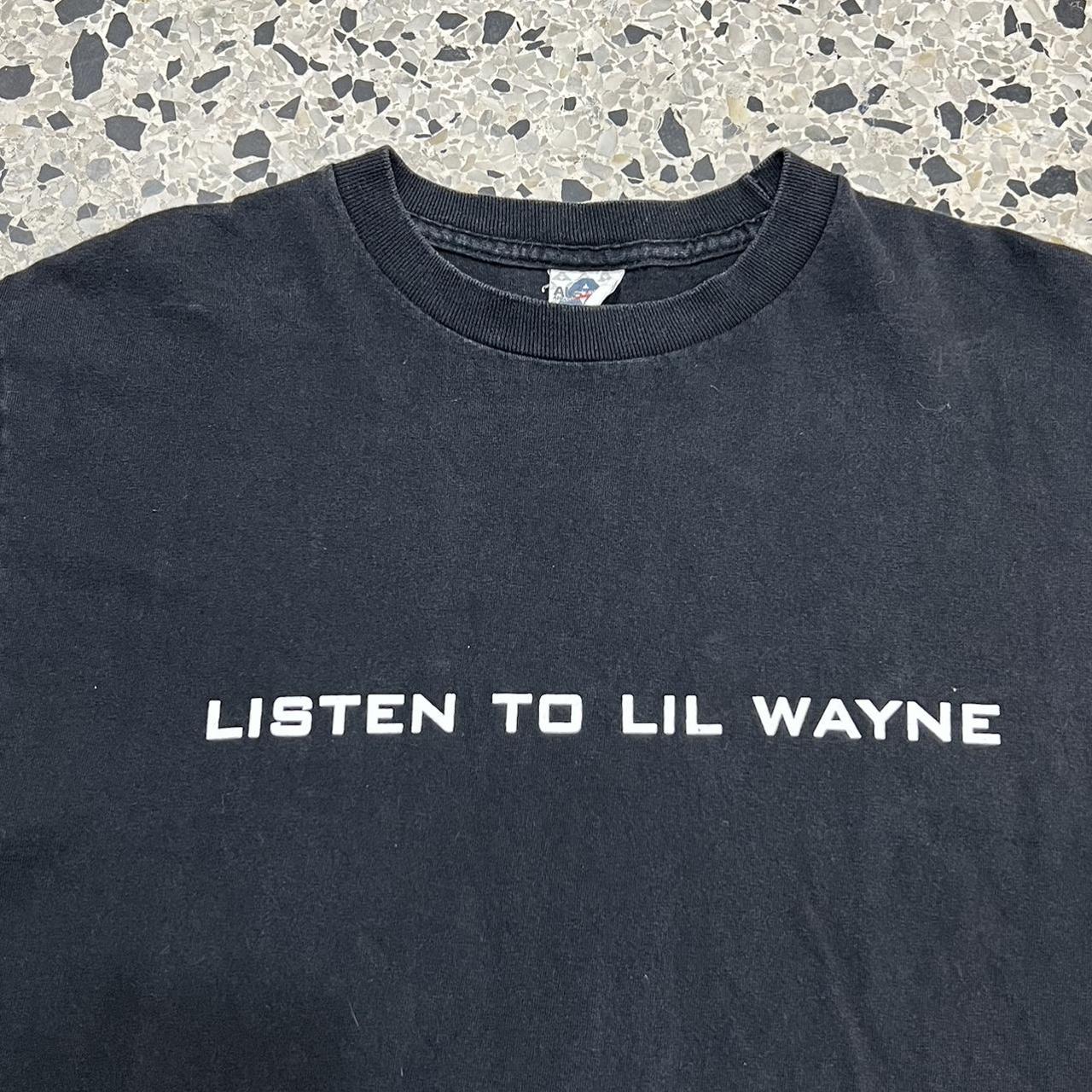 VINTAGE Y2K LISTEN TO LIL WAYNE TEE • Weezy f baby... - Depop