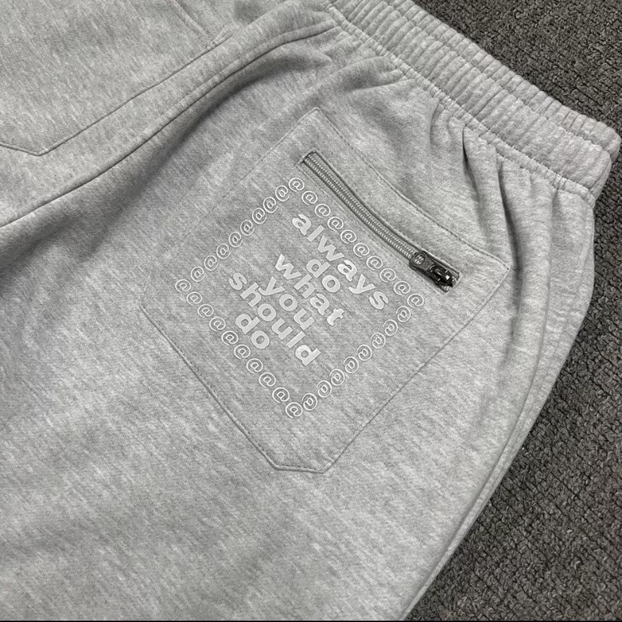 ADWYSD Always do what you should do grey baggy joggers - Depop