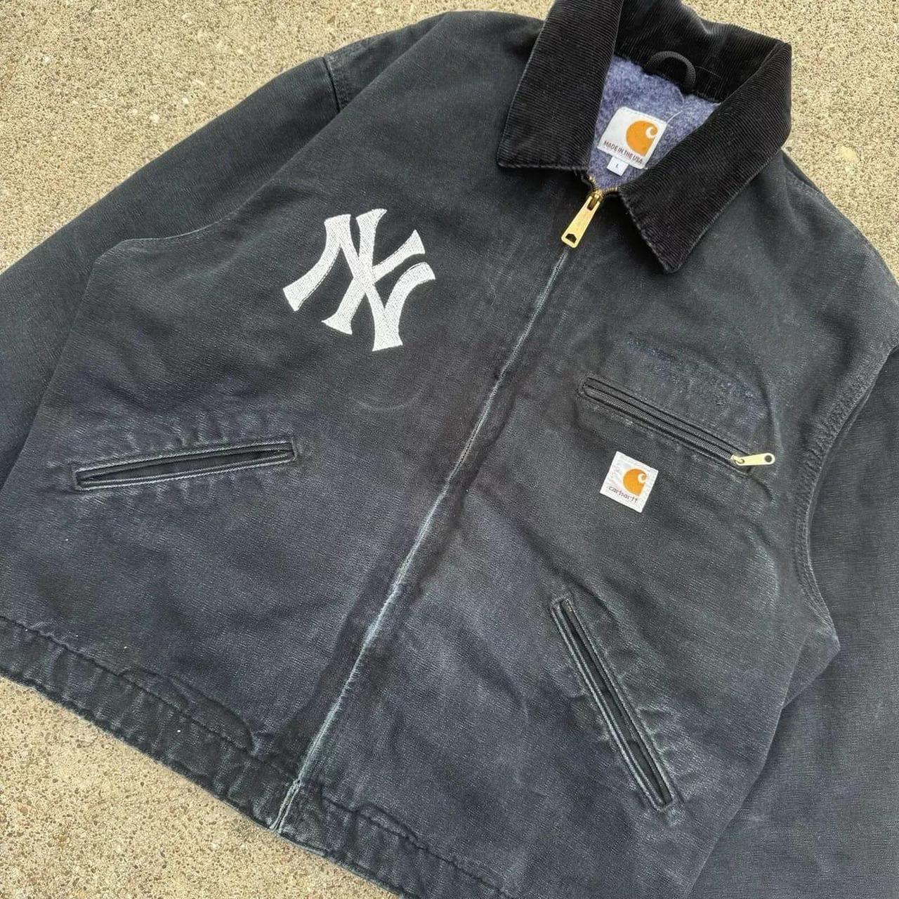 Vintage 90s J97 Black Carhartt Detroit Blanket Lined... - Depop