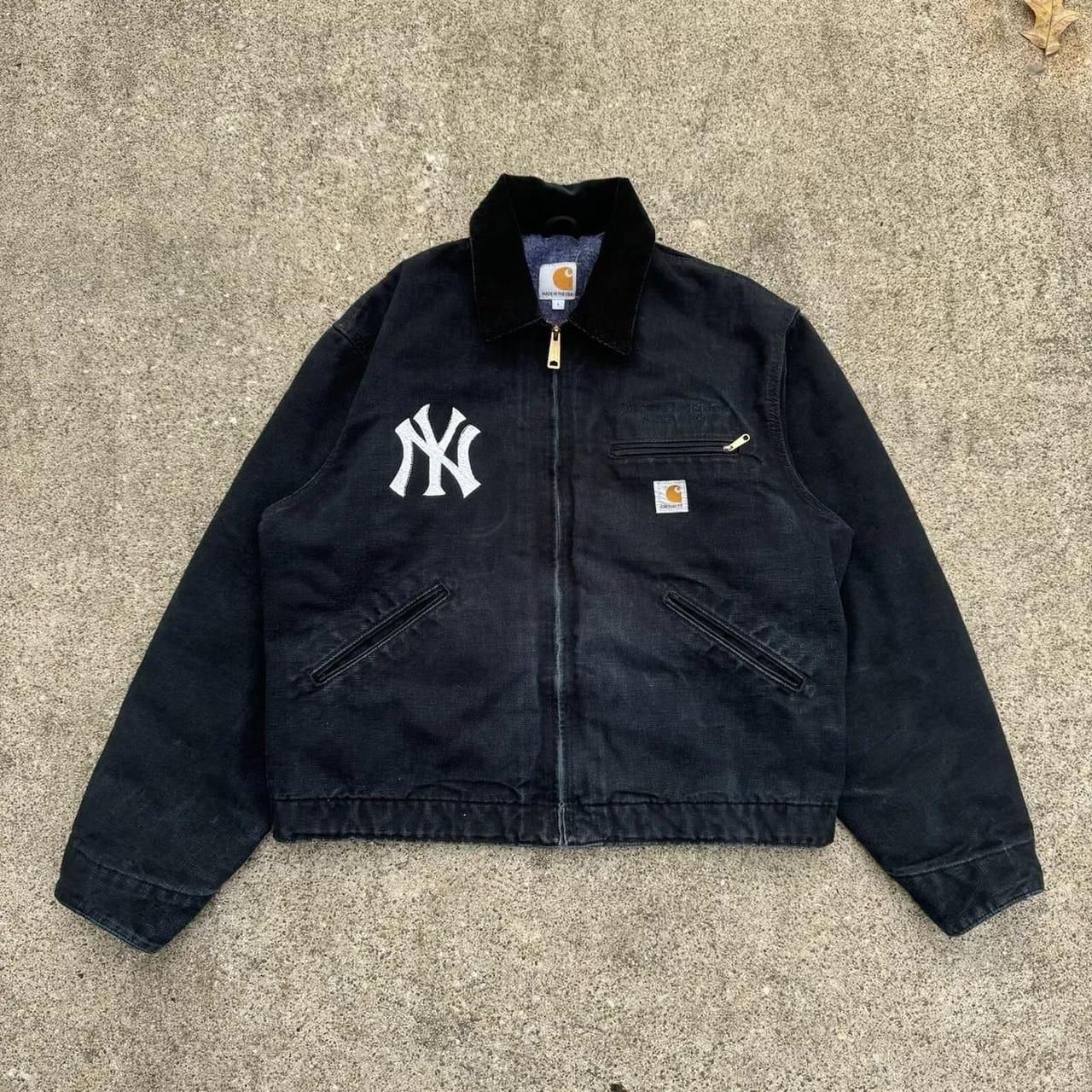 Vintage 90s J97 Black Carhartt Detroit Blanket Lined... - Depop