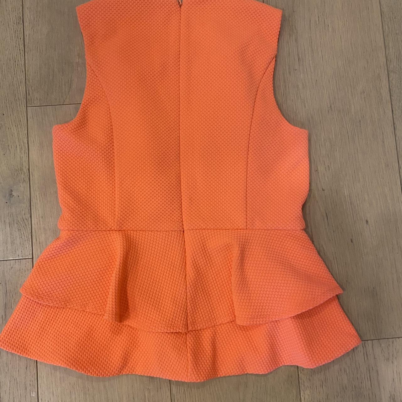 Bardot Coral /watermelon colour Peplum - Depop