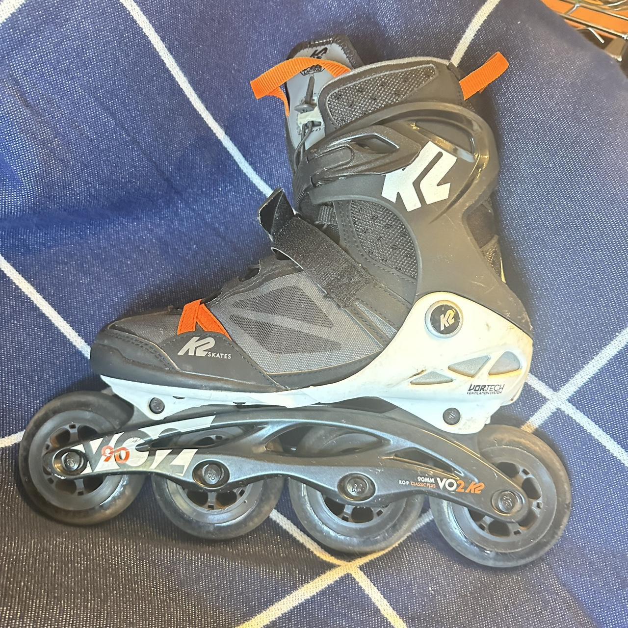 K2 VO2 Pro Inline Skates Black, white, and orange... - Depop