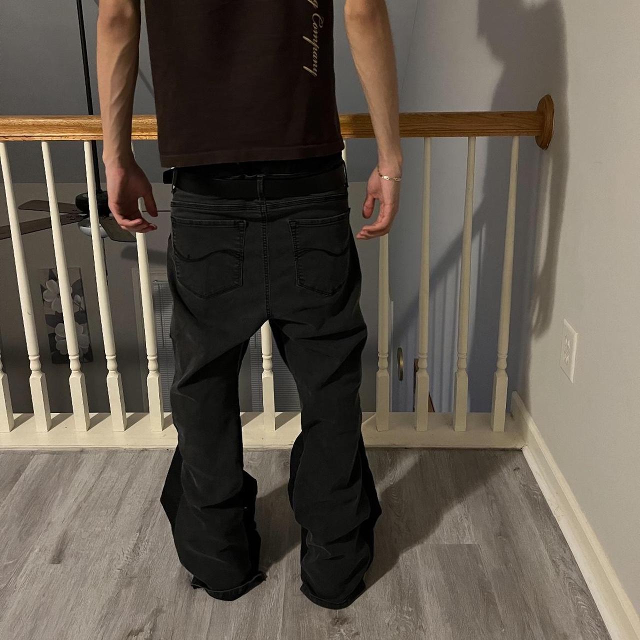 Custom flared jeans with minor easy to fix tears... | Depop